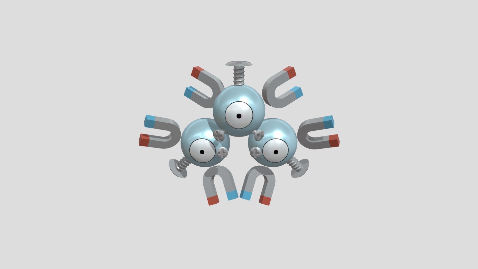 Pokémon #082: Magneton - 3D model by the1987redfox [1855f48] - Sketchfab
