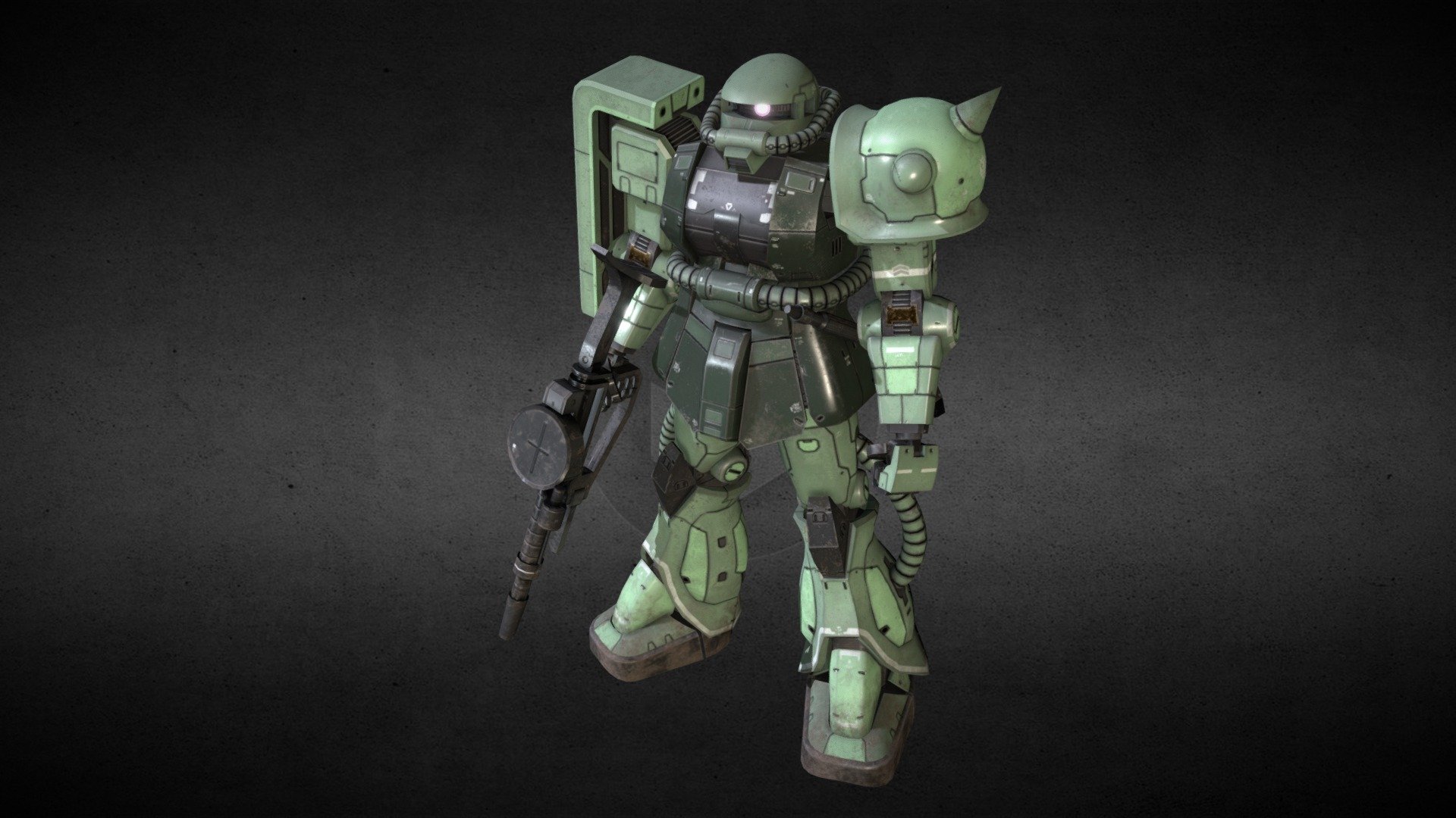 MS-06 Zaku II - Static T-Pose Mesh - Buy Royalty Free 3D model by Vito ...