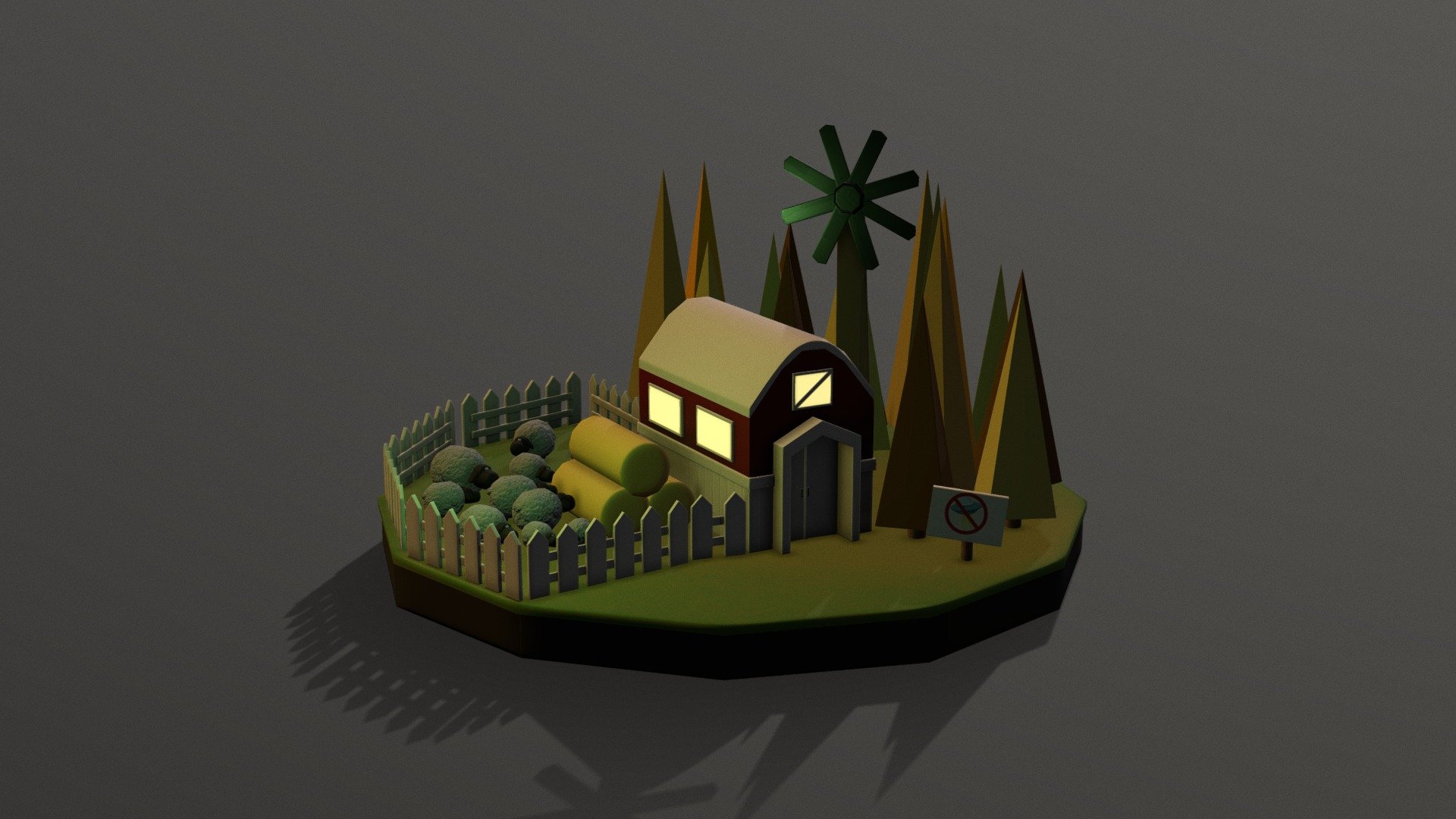 Farm - Download Free 3D model by KattyLi [1864c4a] - Sketchfab