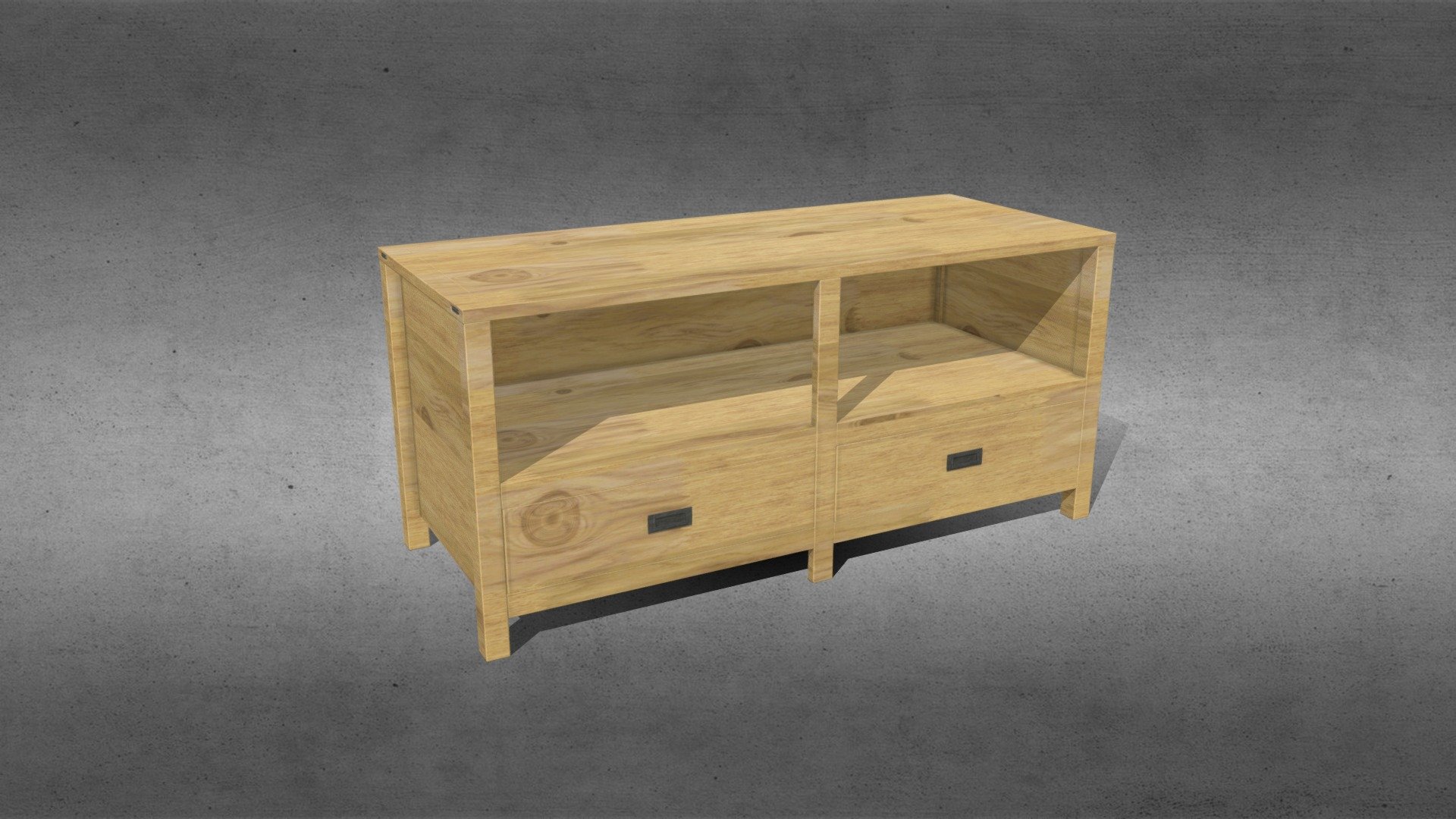 TV Rack - Wood - 3D model by carlosaalemos [1865633] - Sketchfab