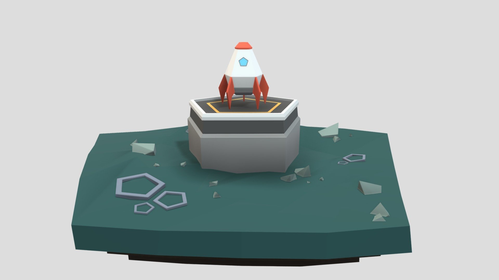 Low Poly Rocket - Download Free 3D model by expilu [187298c] - Sketchfab