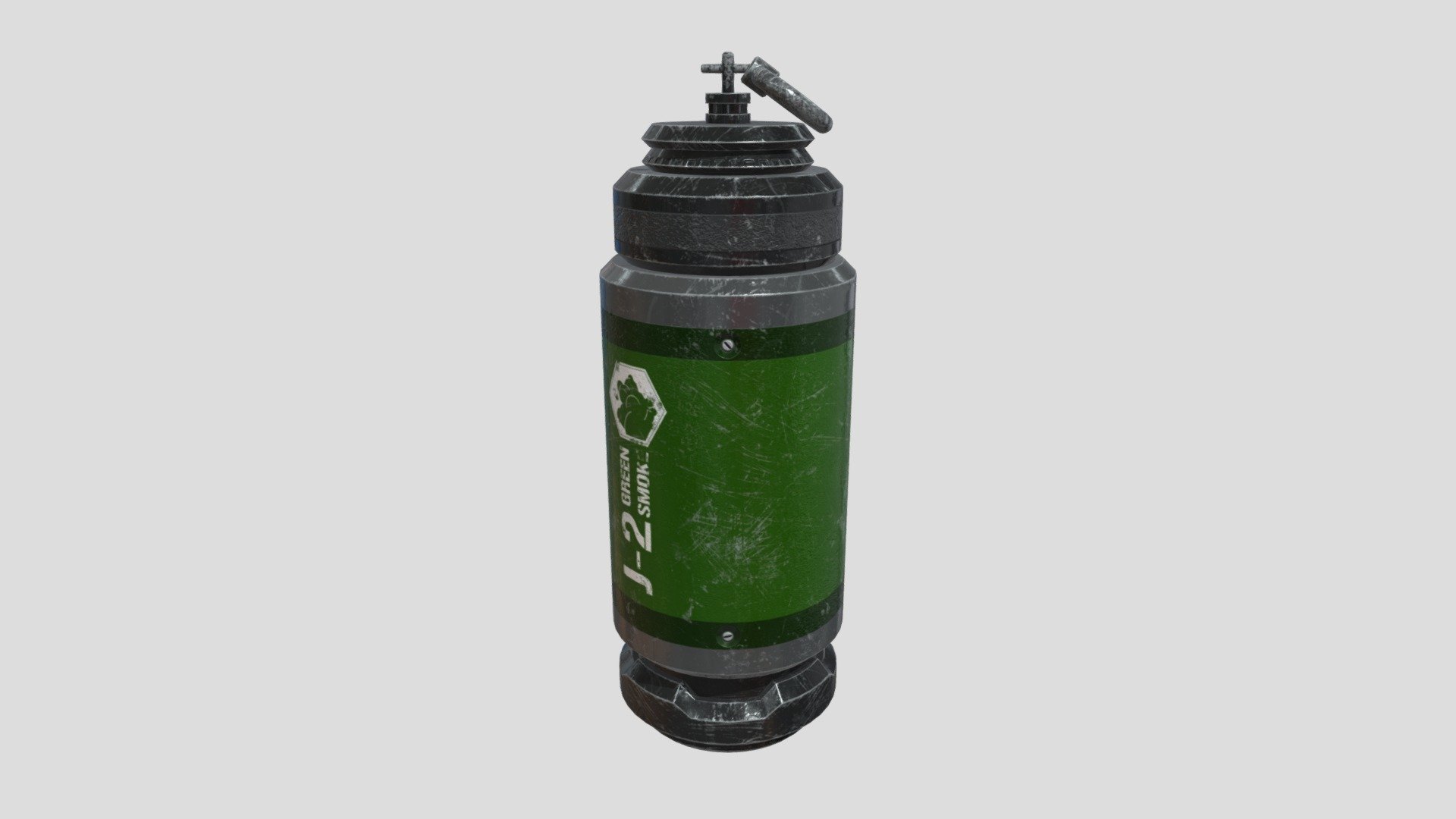 Green Smoke Grenade - 3D model by TJMmason [187b450] - Sketchfab