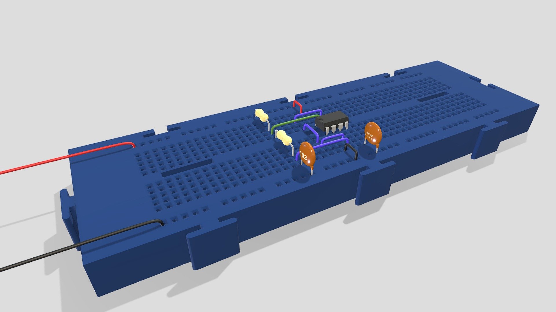 MKC Breadboard 555 - 3D model by TTFM_MKCT [187f308] - Sketchfab