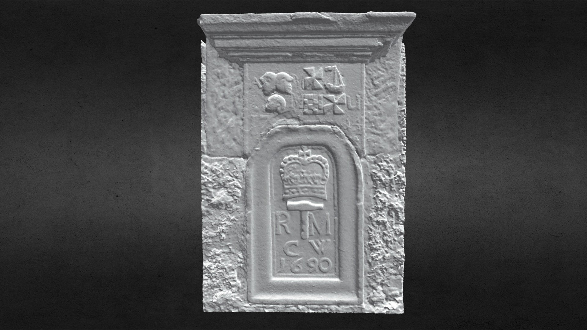 Innerpeffray Chapel cemetery memorial RM CW 1690 - Download Free 3D ...