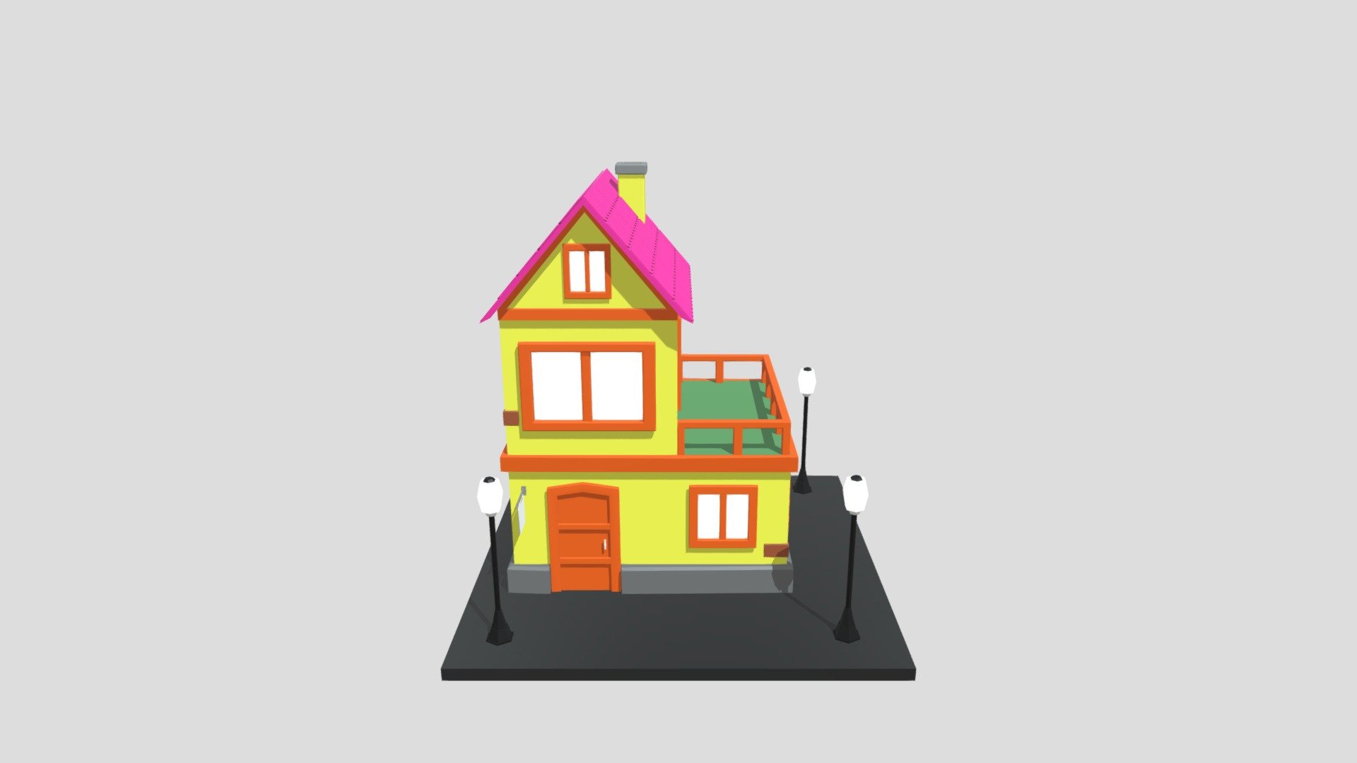 Low poly house - 3D model by Boburblendart [187fcf3] - Sketchfab