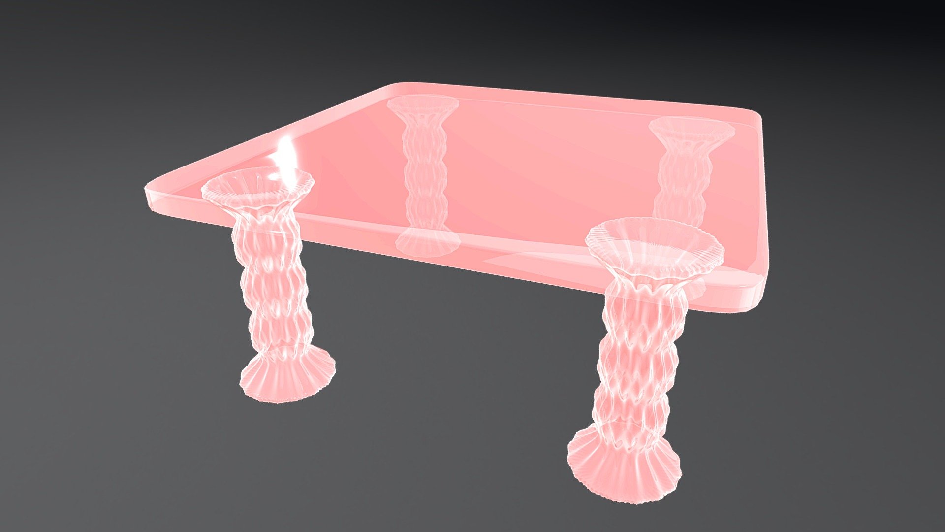 fantasy designer glass table red - Download Free 3D model by Marco ...