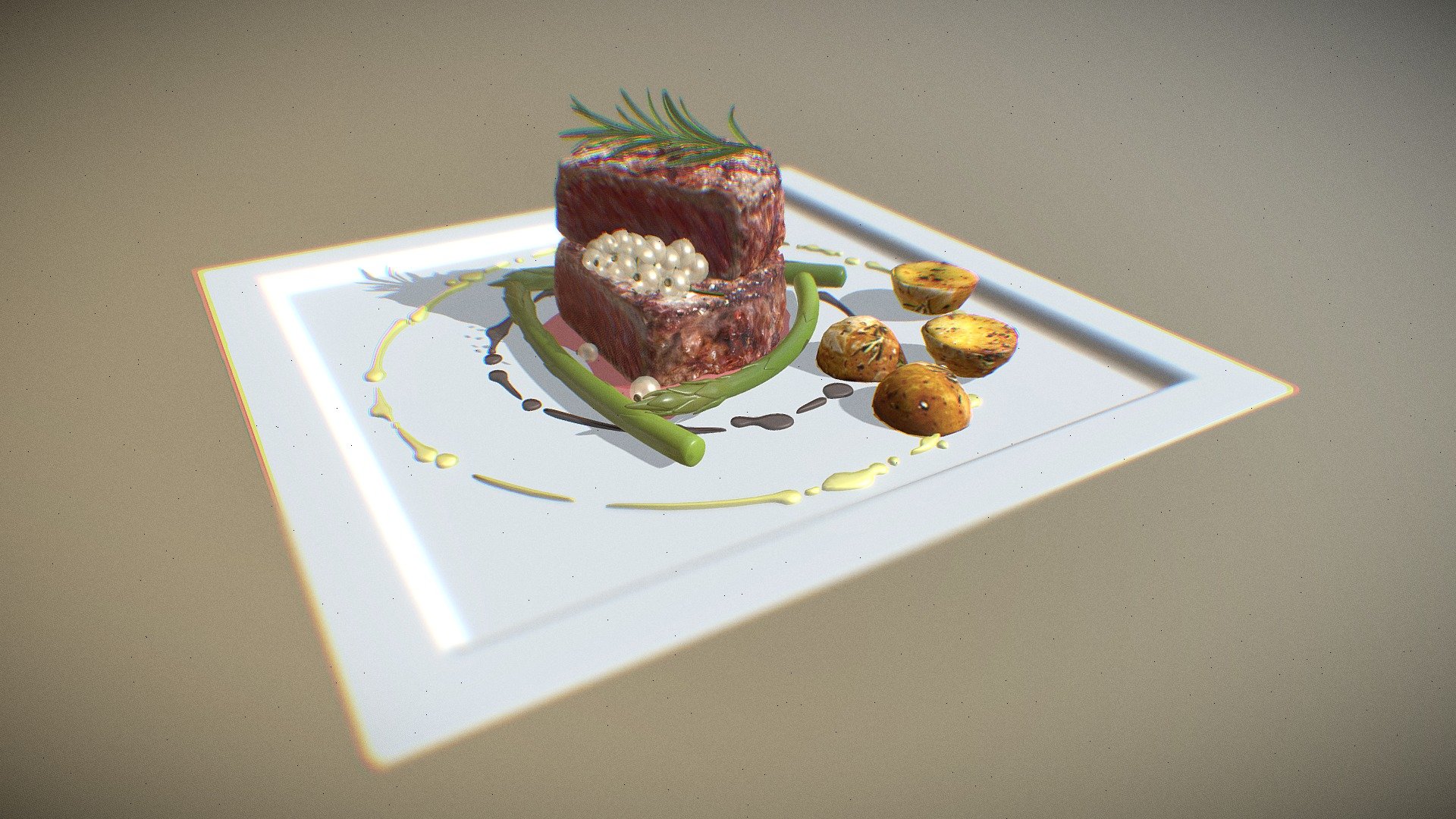 Grilled beef tenderloin - 3D model by Thanh Thanh (@thanhthanh ...