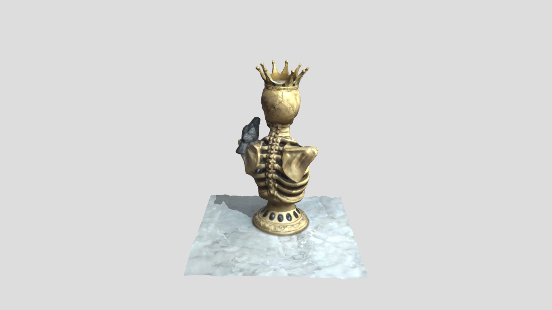 Crown skeleton and crow - 3D model by Kraigisonfire [188b0b6] - Sketchfab