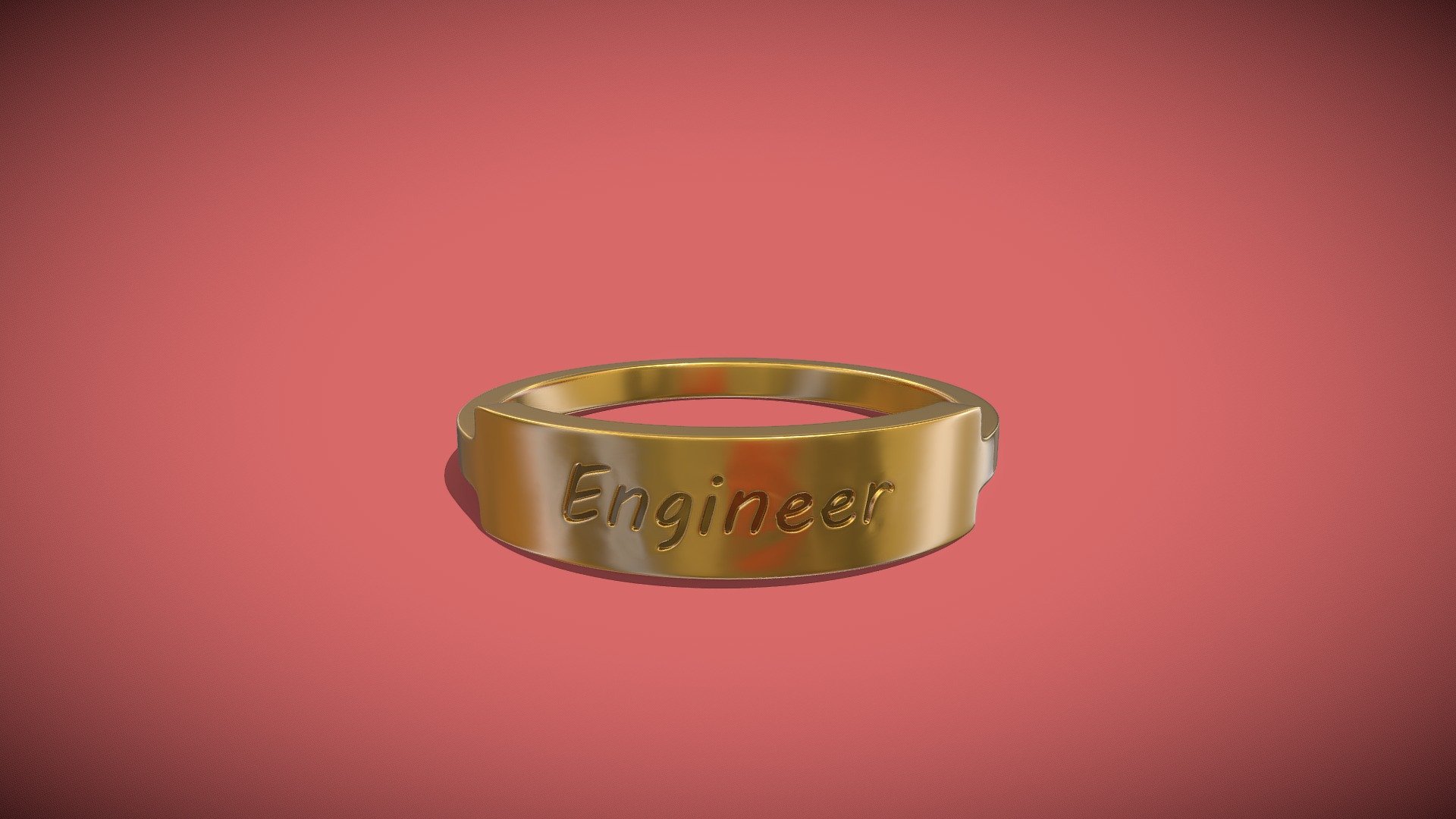 Engineer Ring Female Gold - Buy Royalty Free 3D model by Sandeep ...