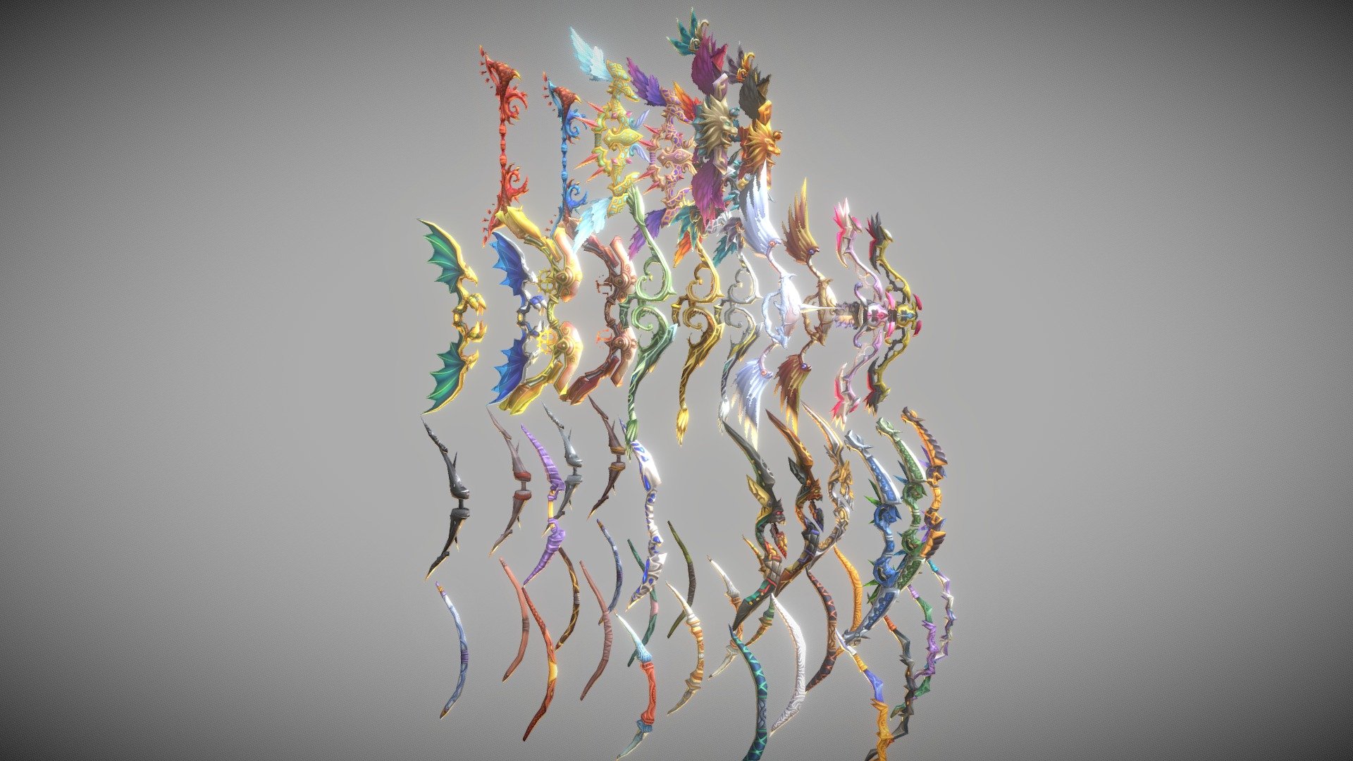 Cartoon Fantasy Bows (+50) - 3D model by Pixelated Adventures ...