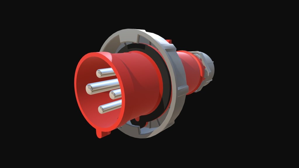 MENNEKES #2175 PLUG 32A/4P/400V/3H IP67 - 3D model by BH-eStore ...