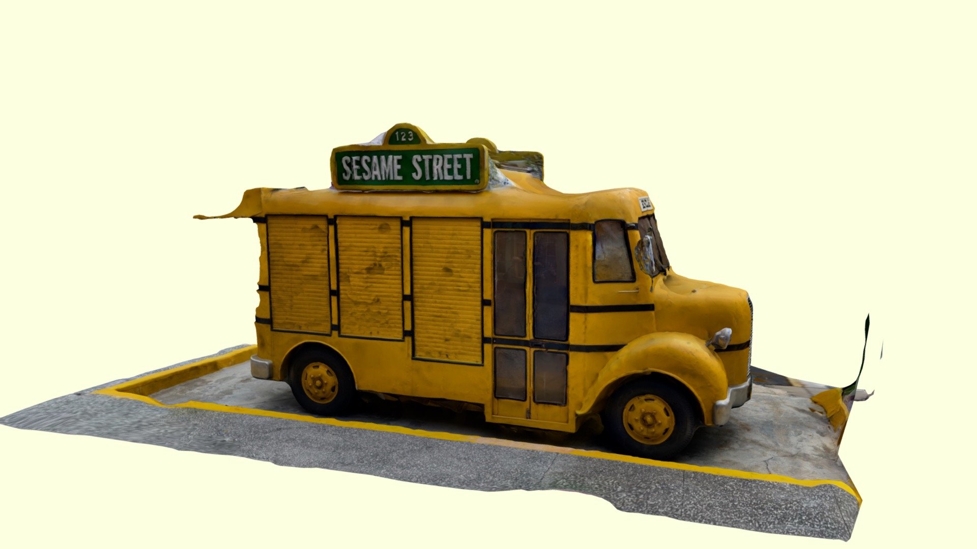 Sesame Street Bus (USS)(Sentosa) - Download Free 3D model by Mr. Mushi ...