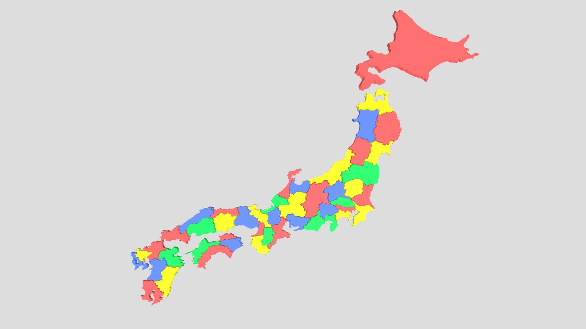 Japan Map - Download Free 3D model by tsutomu.saito [1898d70] - Sketchfab