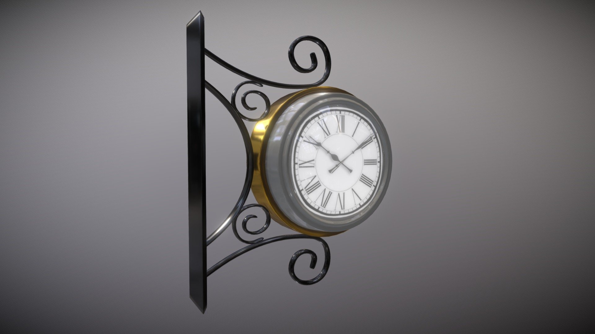 Wall Clock 04 - Buy Royalty Free 3D model by Misam Ali Rizvi (@MisamAliRizvi) [1898e99 ...