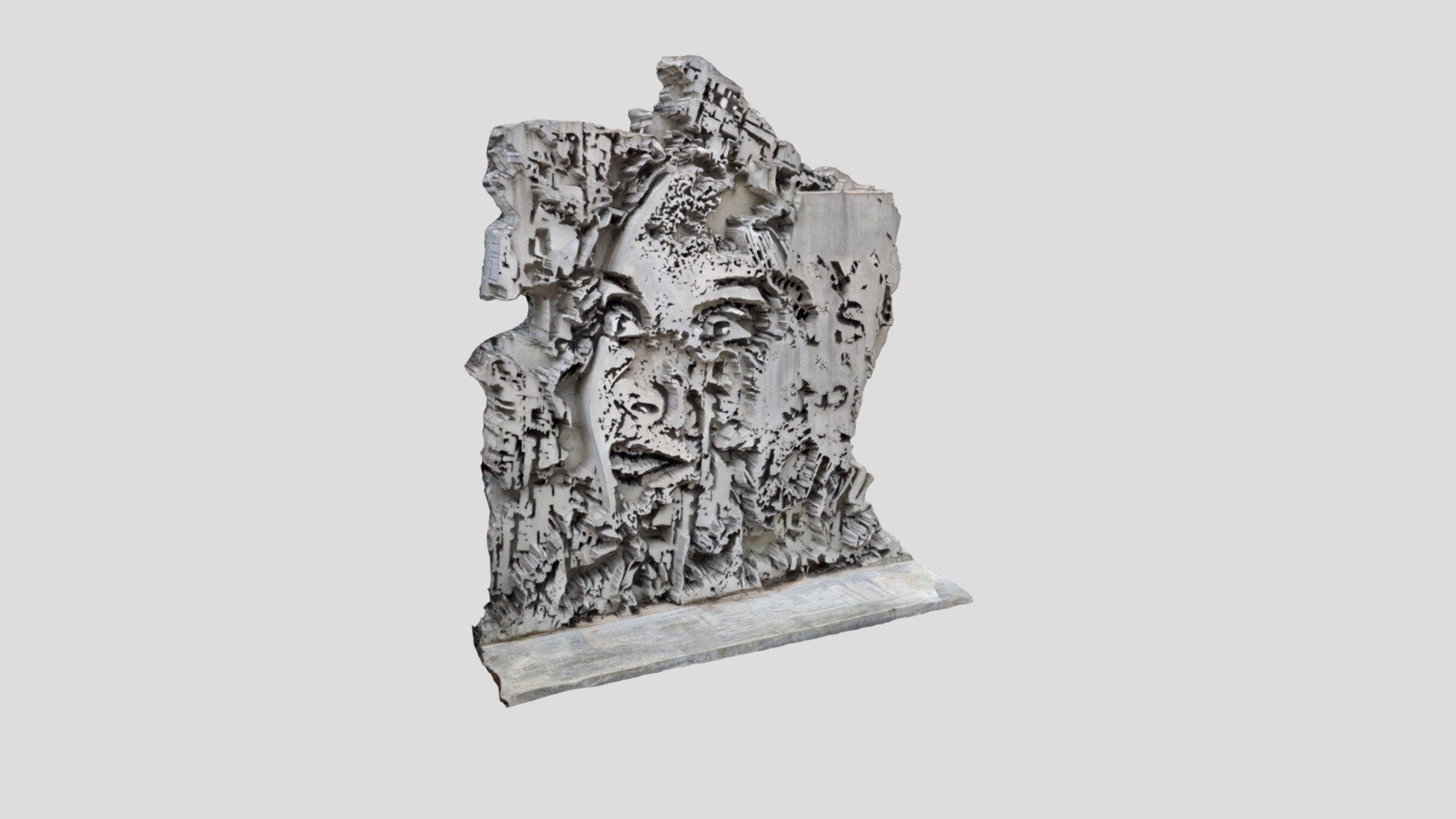 Street Art - Concrete Face Relief - Buy Royalty Free 3D model by ...