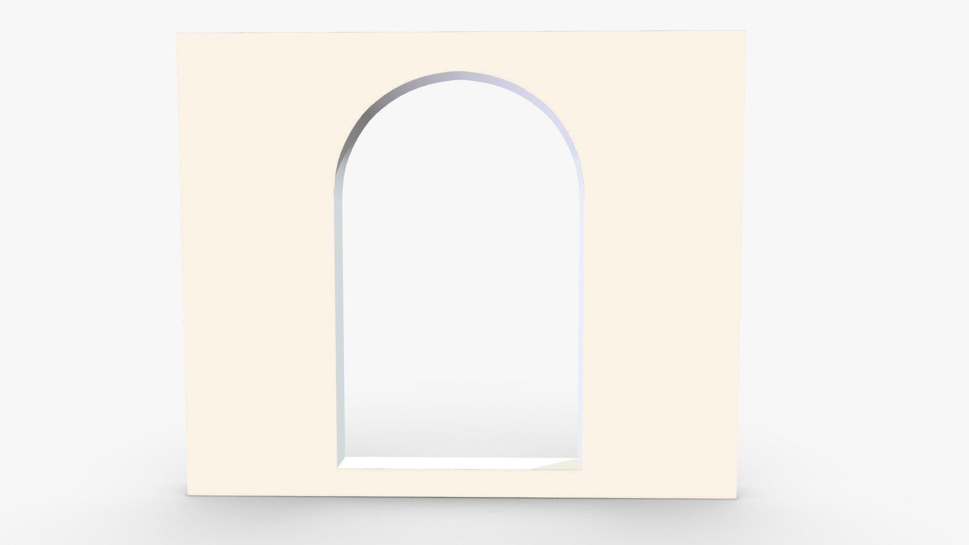 Low Poly Wall With Arched Window Opening - Buy Royalty Free 3D model by ...
