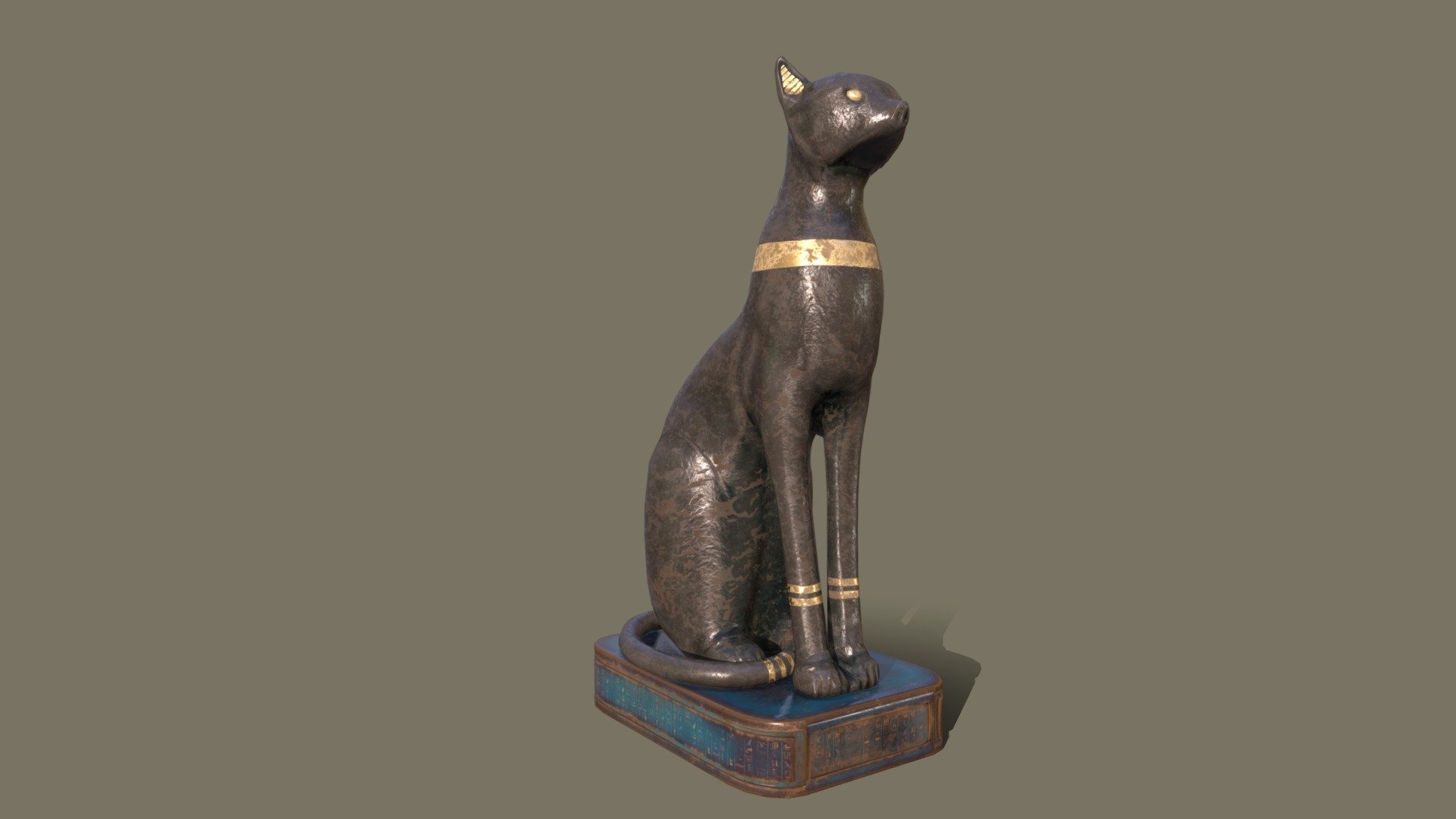 Egypt Cat Statue - 3D model by Padrie [189eeab] - Sketchfab