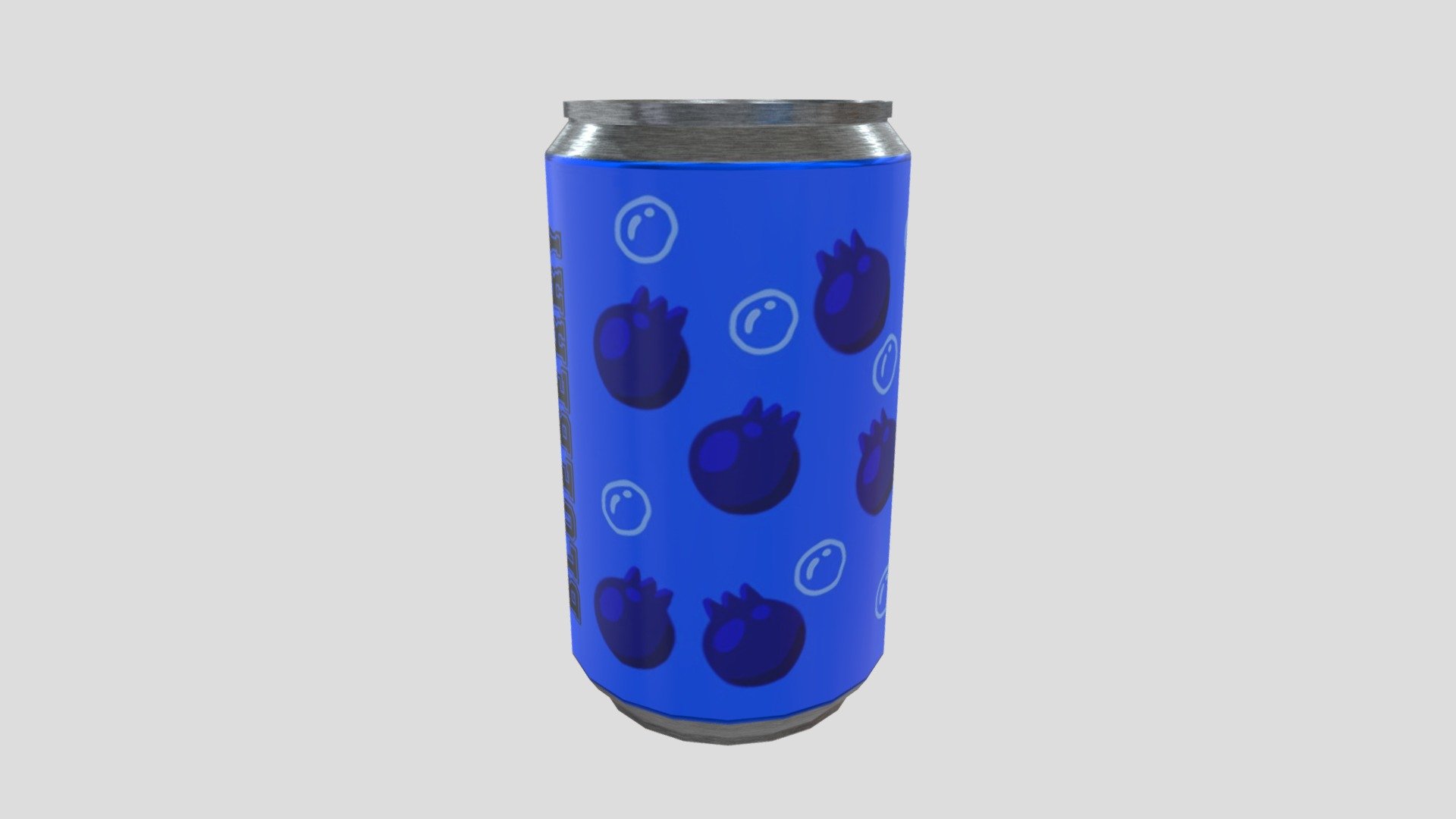 Soda Can Blueberry - 3D model by HannahBlakeman [18a1133] - Sketchfab