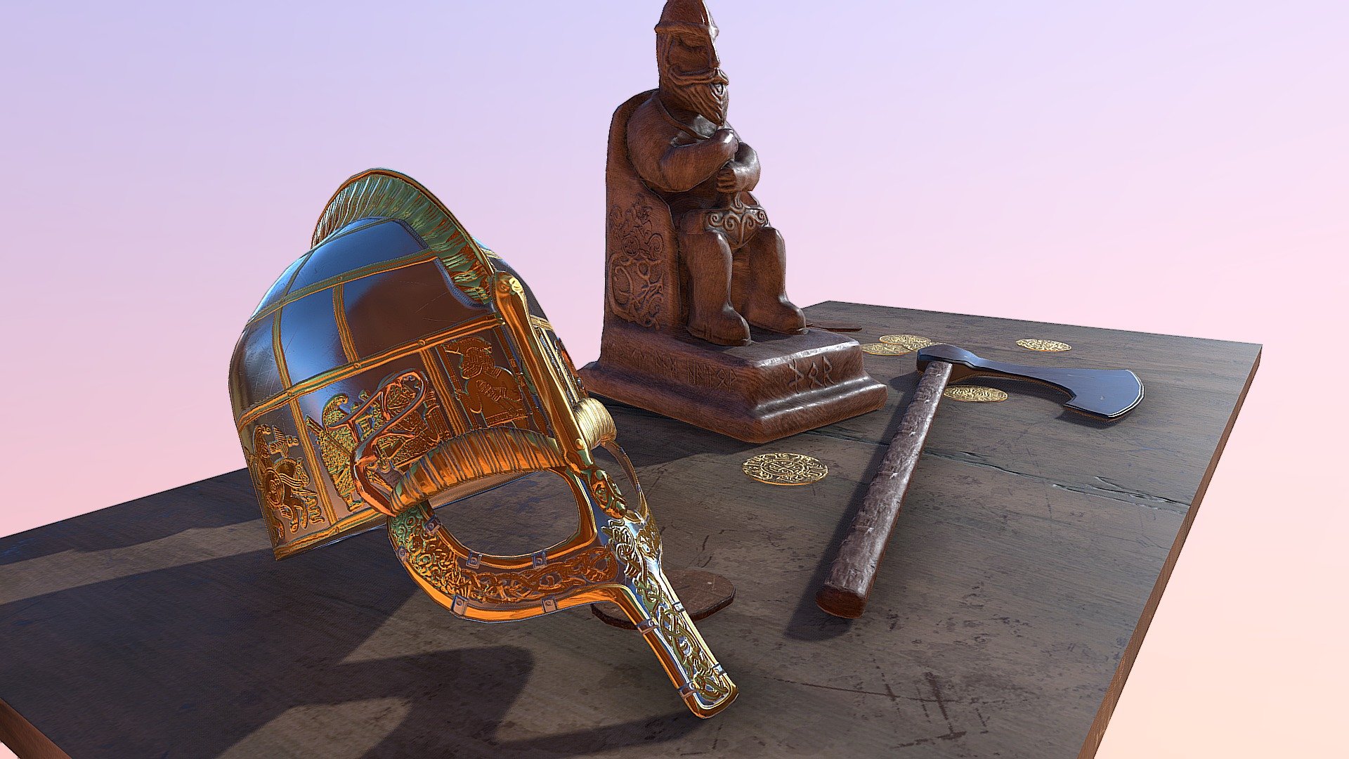 Vendel/Viking Altar Read the description (kompl) - 3D model by andre_j ...