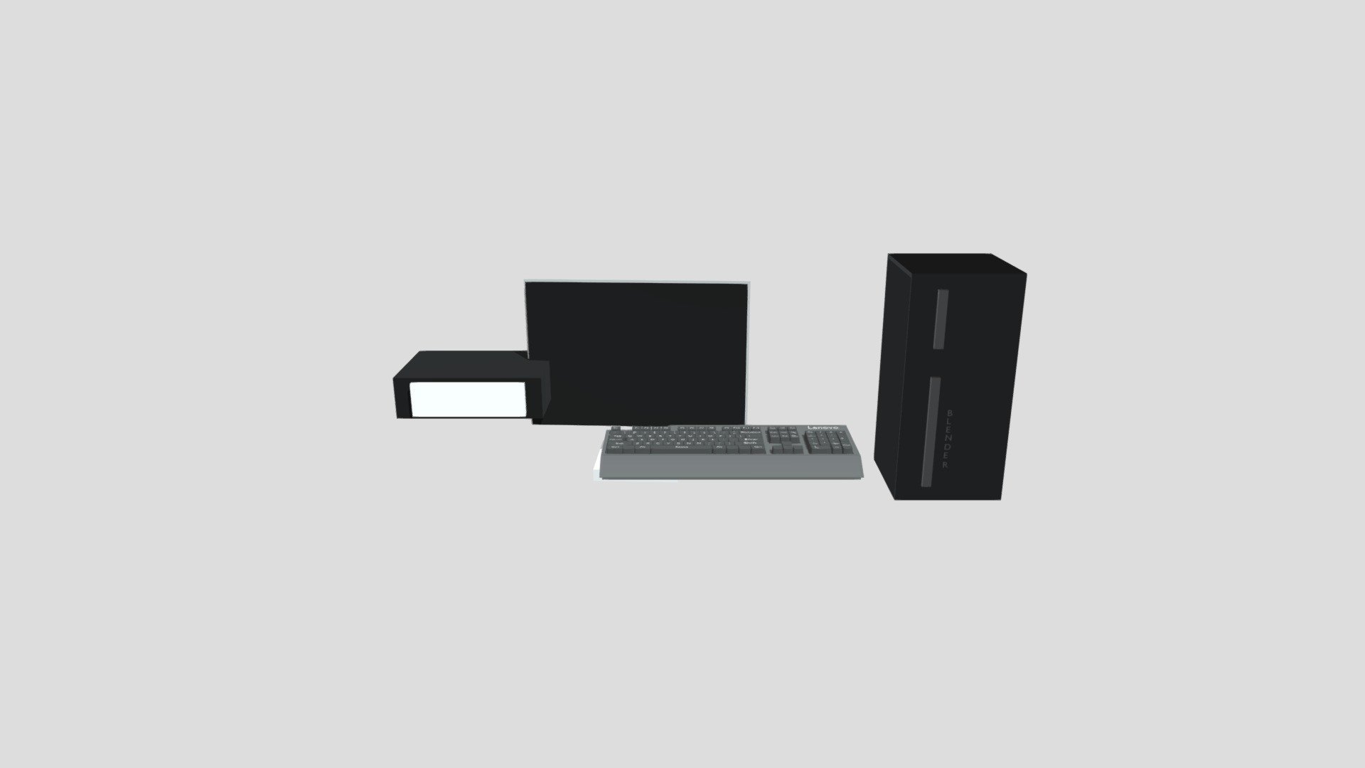 A full Computer set. - Download Free 3D model by Zulkhan [18a9aa9 ...