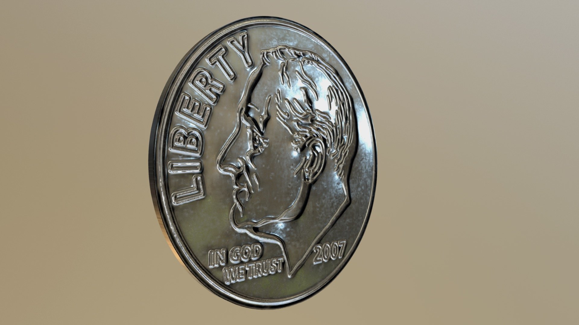 Dime - 3D model by lightningmanmedia [18ab726] - Sketchfab