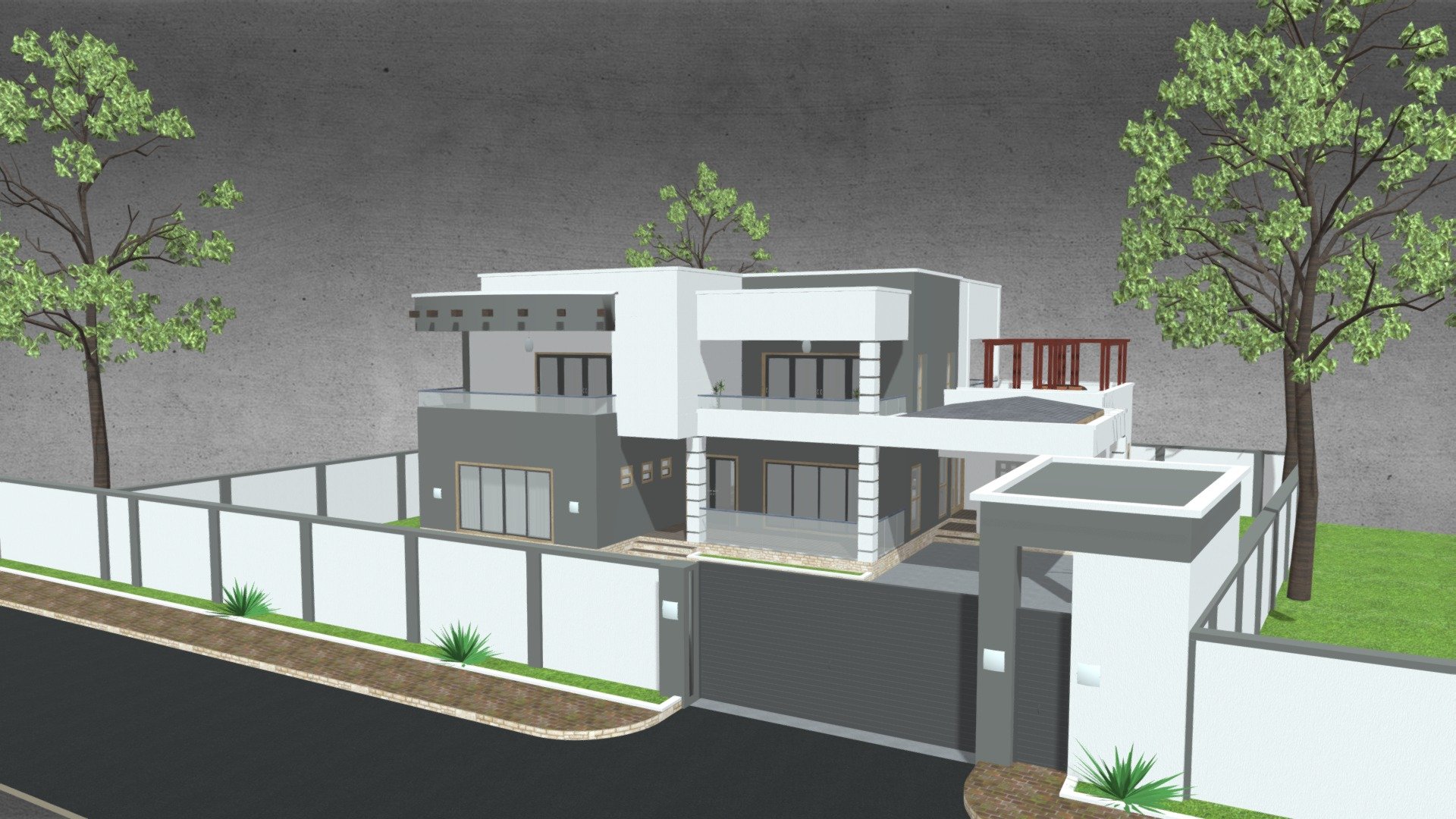 4 BEDROOM RESIDENCE OPEN ROOFTOP TERRACE - 3D model by Gabochie Design ...