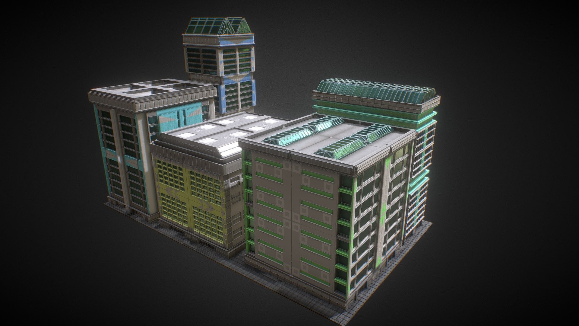 Low Poly Building Assets_11 - 3D model by _voxel_ [18ae739] - Sketchfab