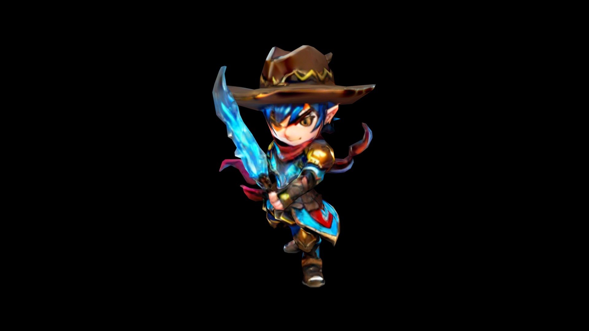 Illustration of a chibi-style video game charact - Download Free 3D ...