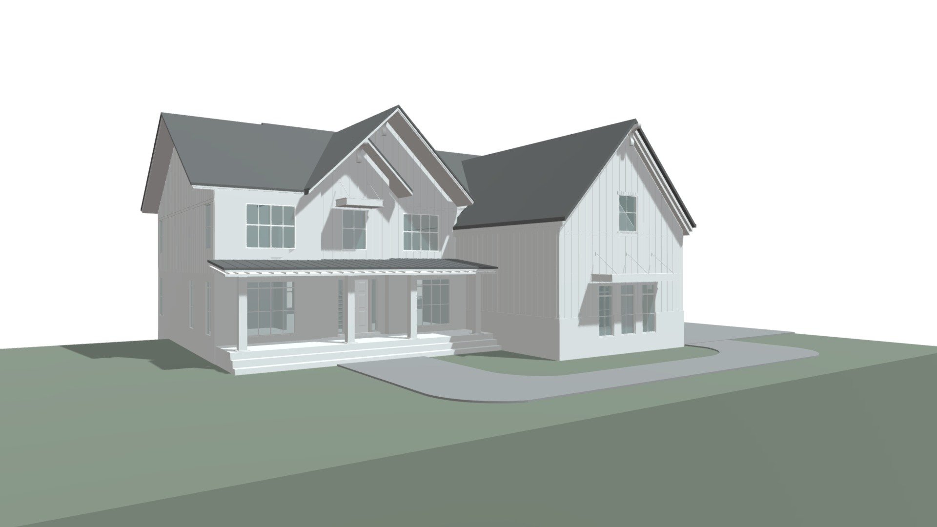 Modern Farmhouse - 3D model by Modwell (@Jonathanreisman) [18b08ce ...