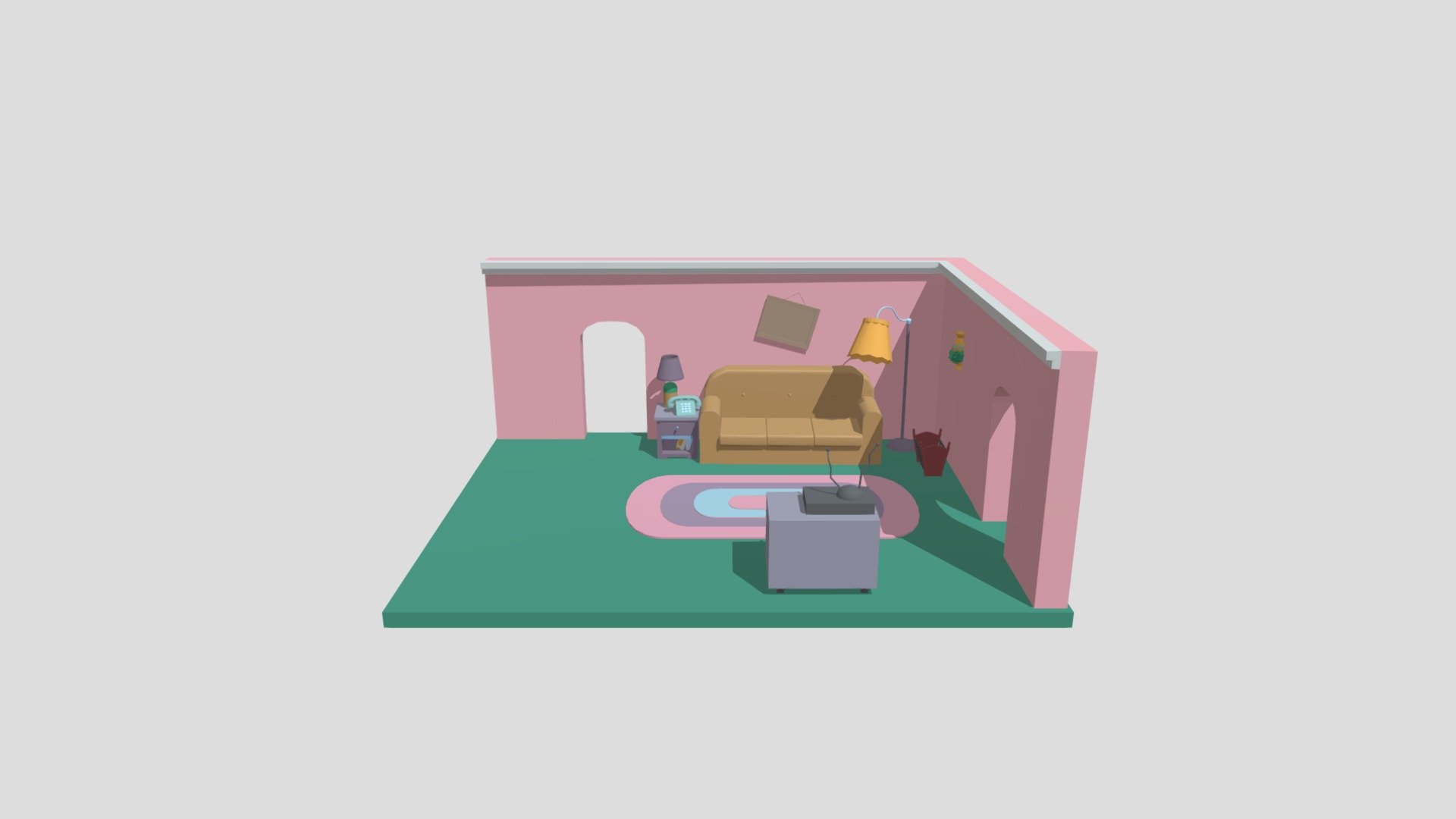 Simpsons Living Room - Download Free 3D model by MaizieM00 [18b1a23 ...
