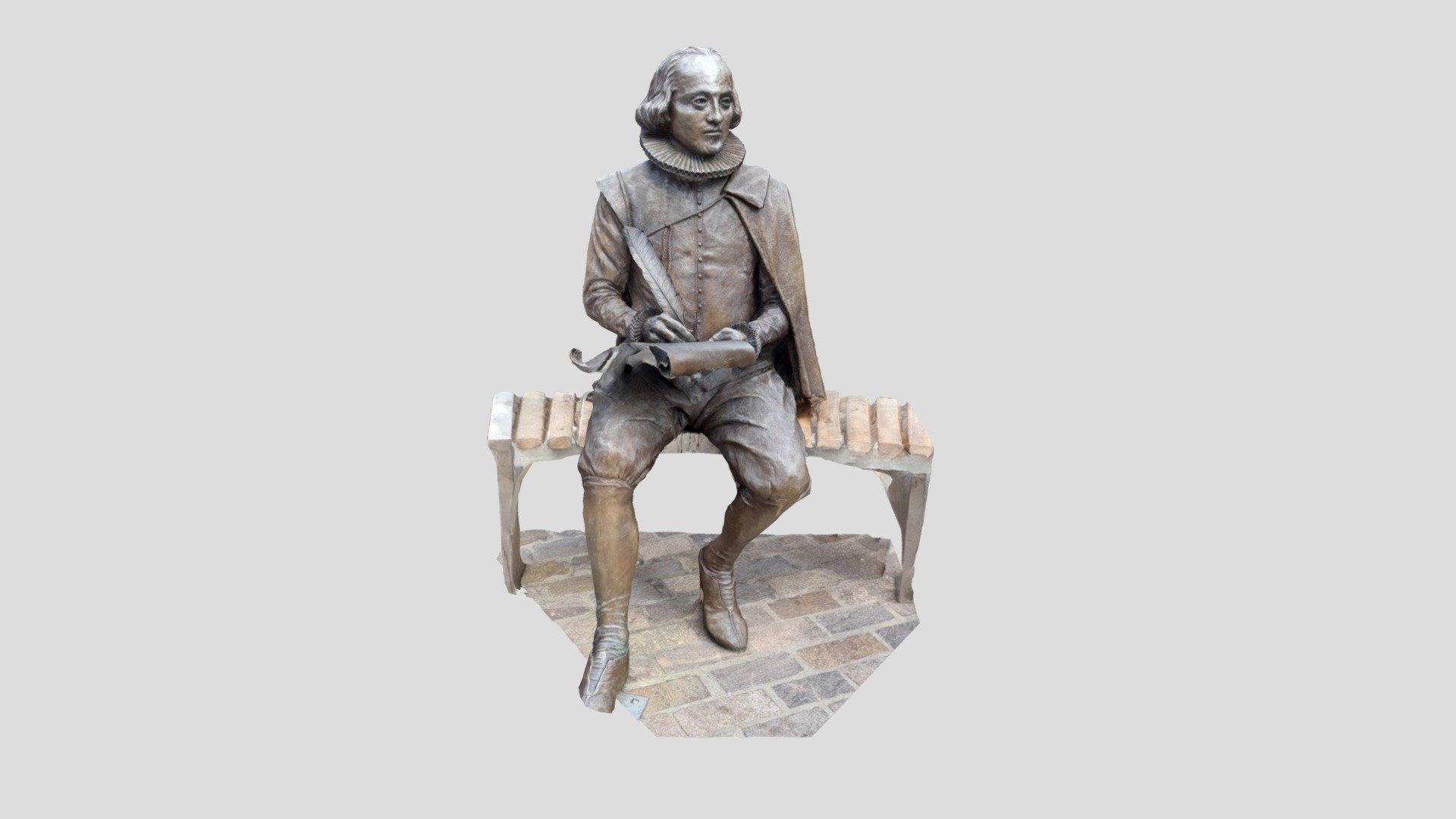 Sculpture - William Shakespeare Bronze Statue - Buy Royalty Free 3D ...