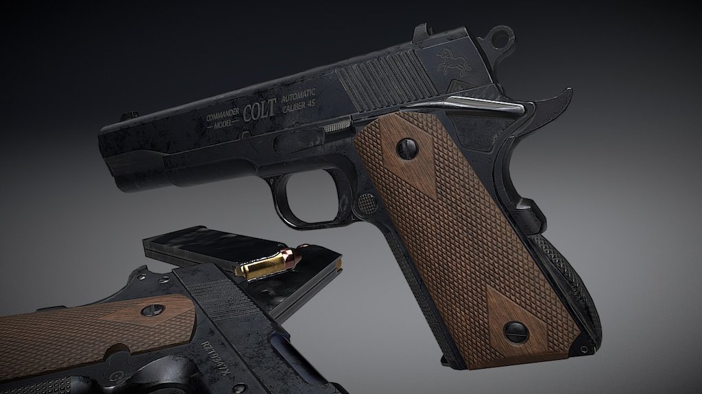 Colt Commander 1911 - 3D model by Lance Bass (@spearfish) [18b350f ...