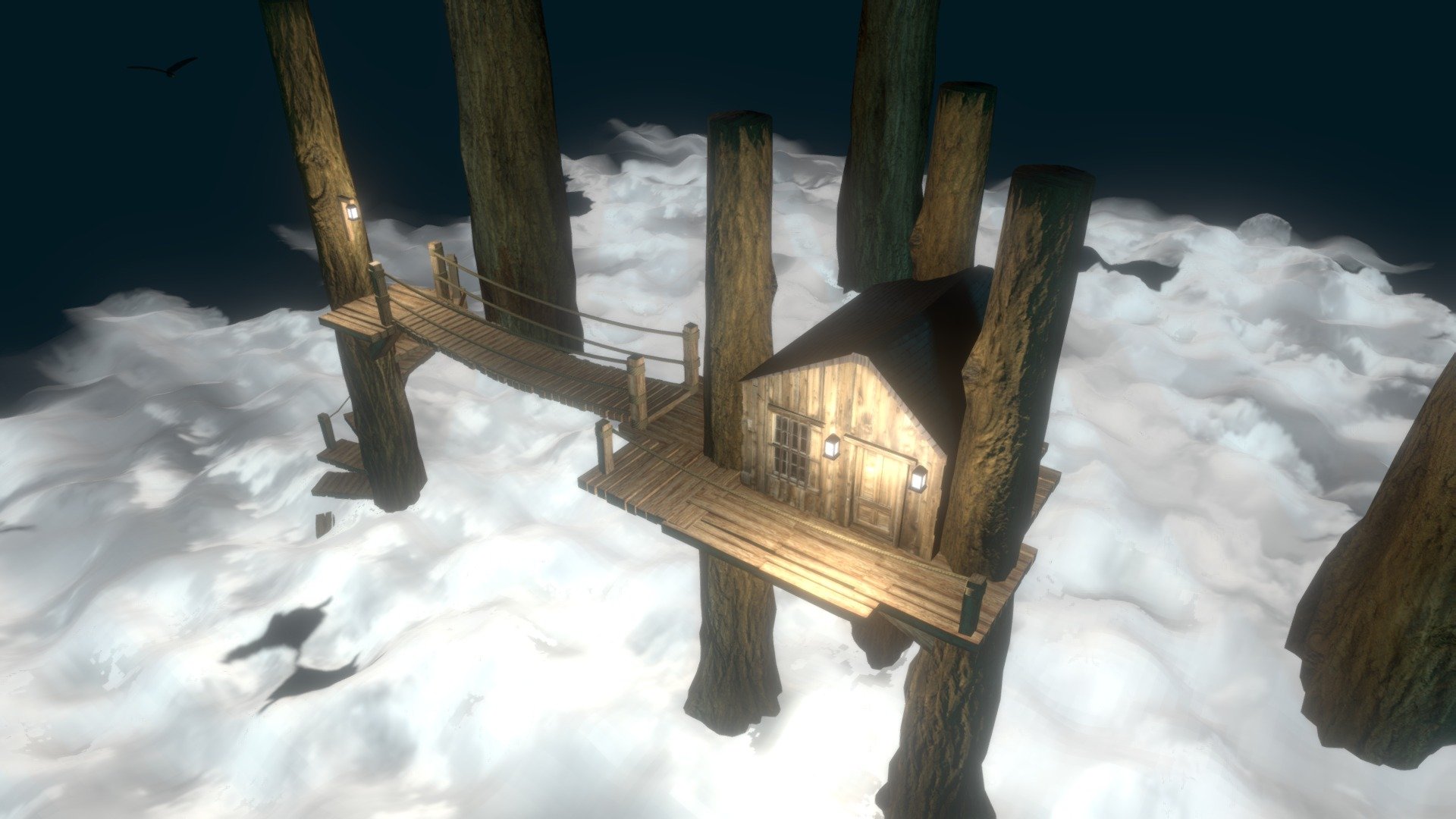 Sky treehouse over the clouds - 3D model by Salih (@salliboi) [18b547e ...