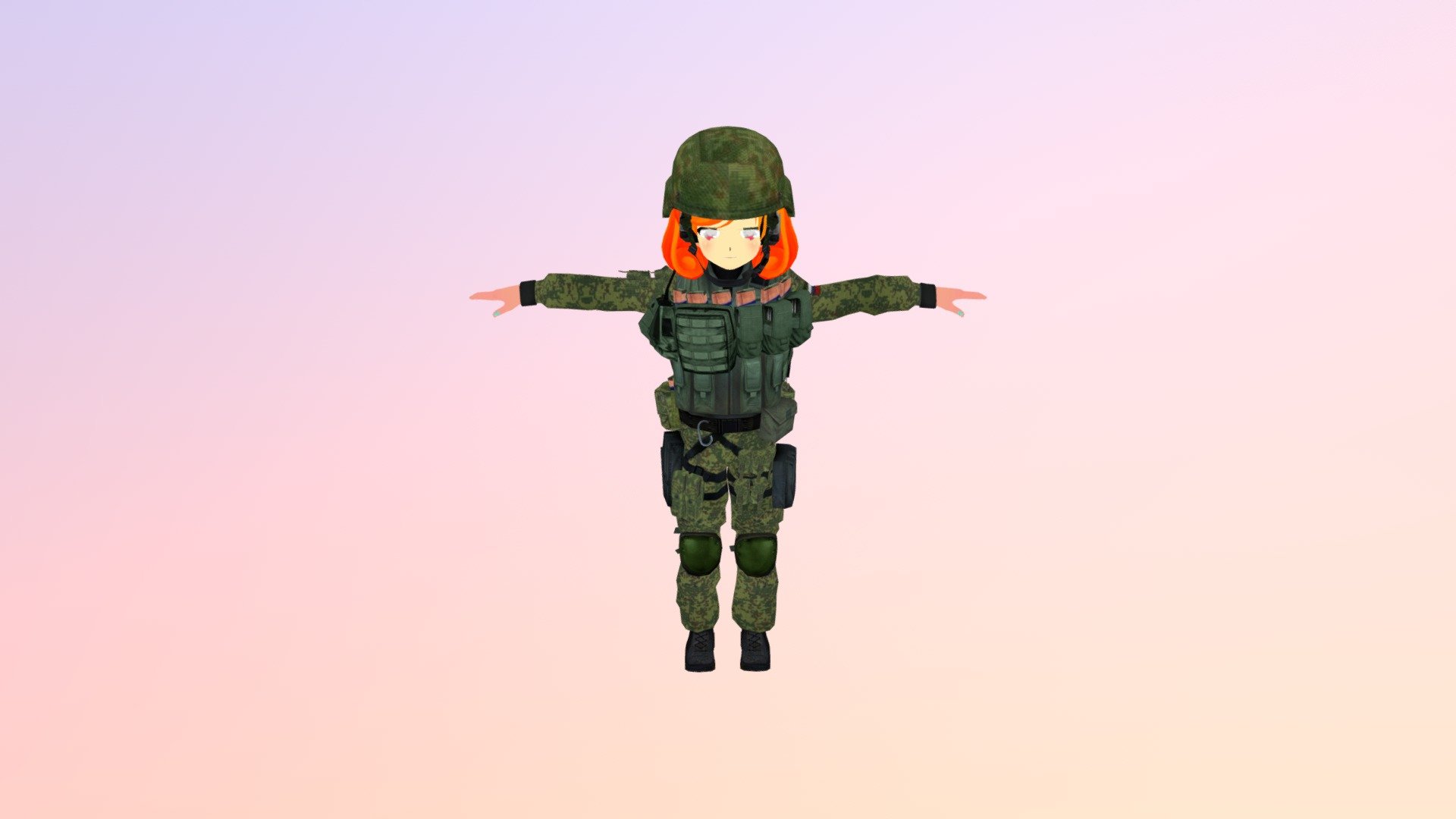 ВС РФ аниме для VRCHAT - Download Free 3D model by AniDub_2901 ...