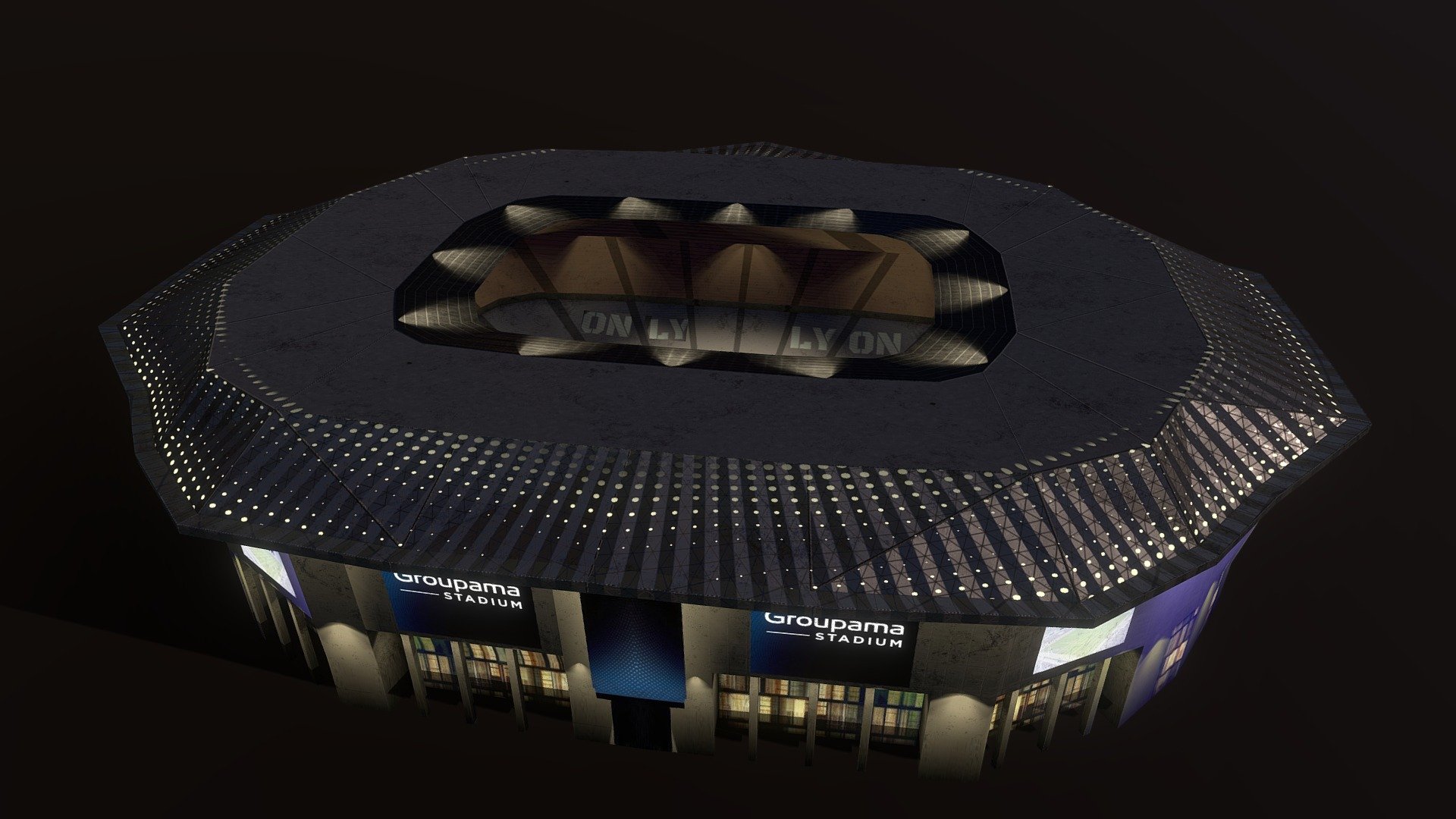 Parc Olympique Lyonnais - Buy Royalty Free 3D model by Martin Mikulić ...