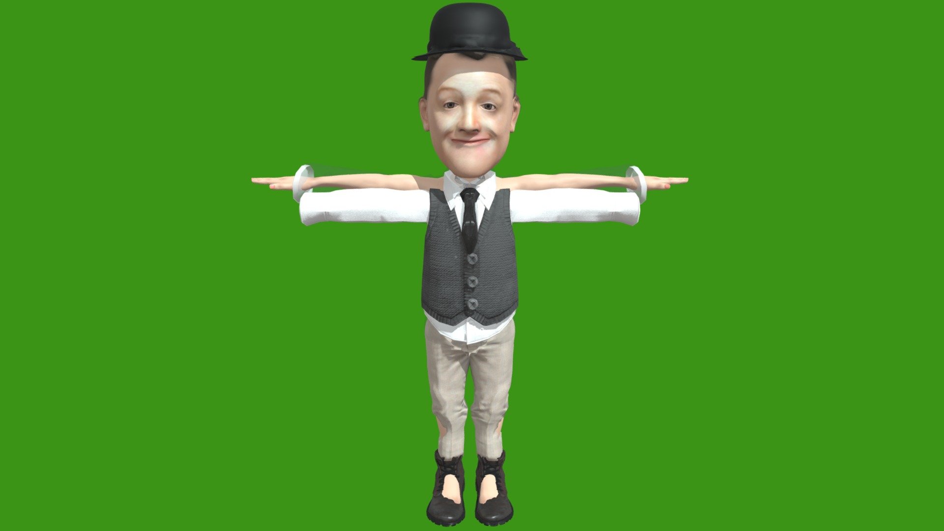 L&H - Stan Laurel - HiPoly Rigged BlackSuit - 3D model by danbanrock1 ...