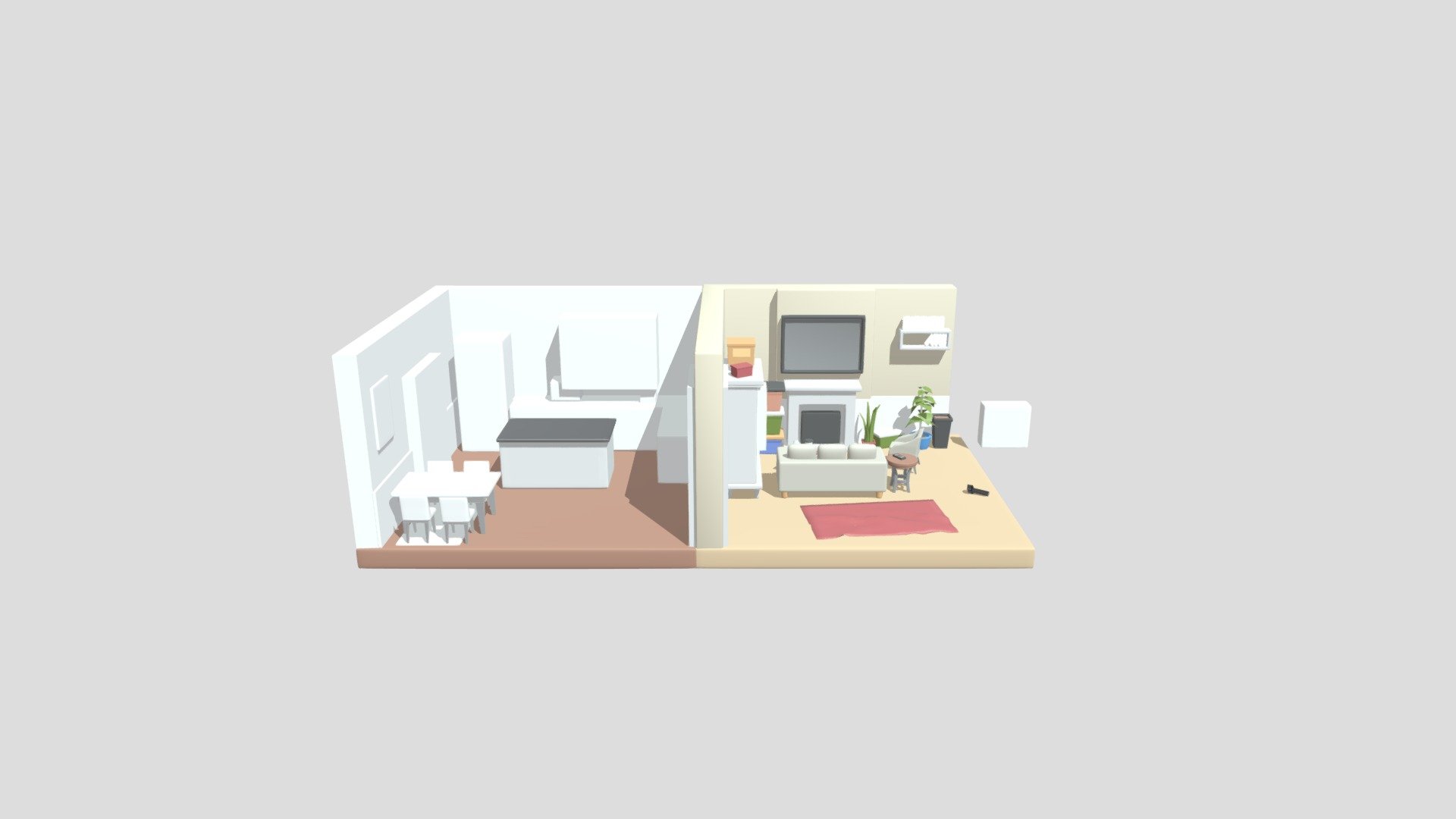 living - 3D model by Becky (@kana7777) [18b817e] - Sketchfab