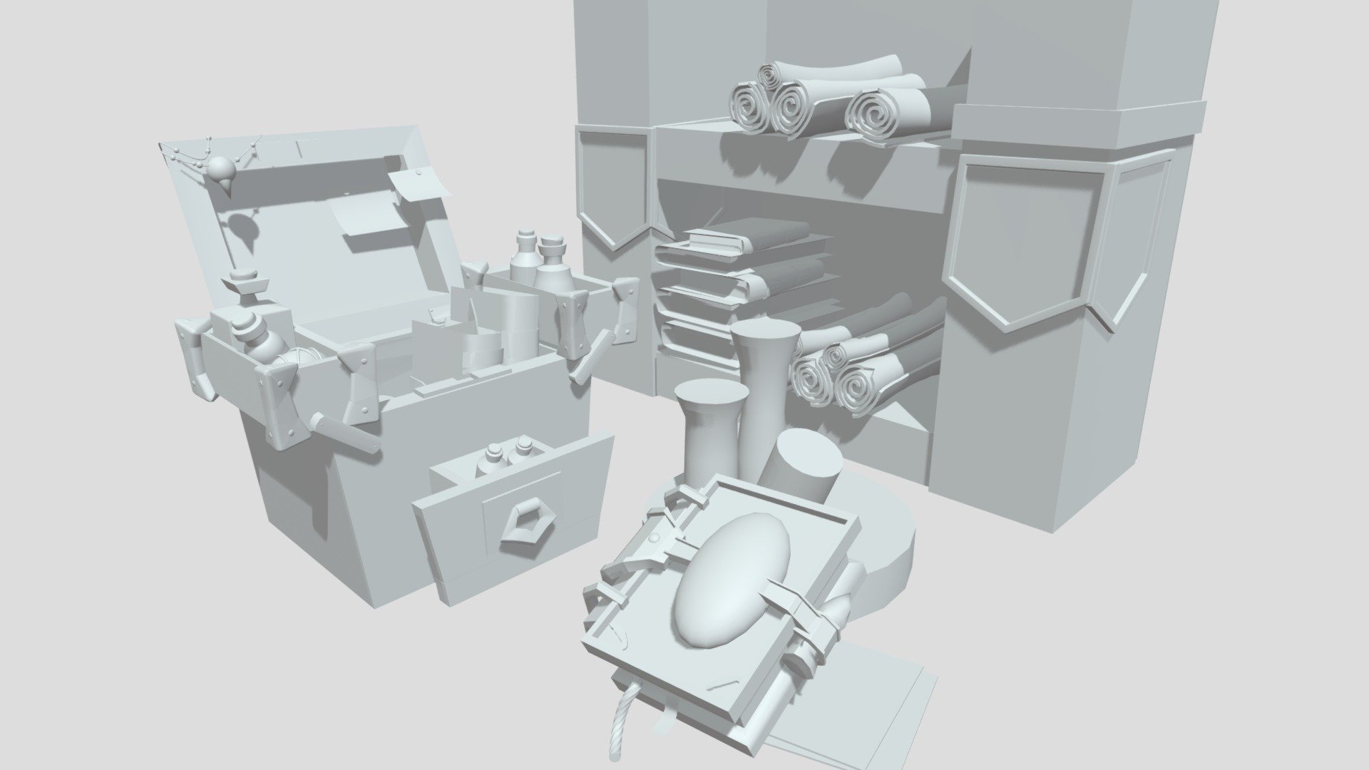 WitchBox_3_1 Papers & Strings - 3D model by g.phillips [18b89c5] - Sketchfab