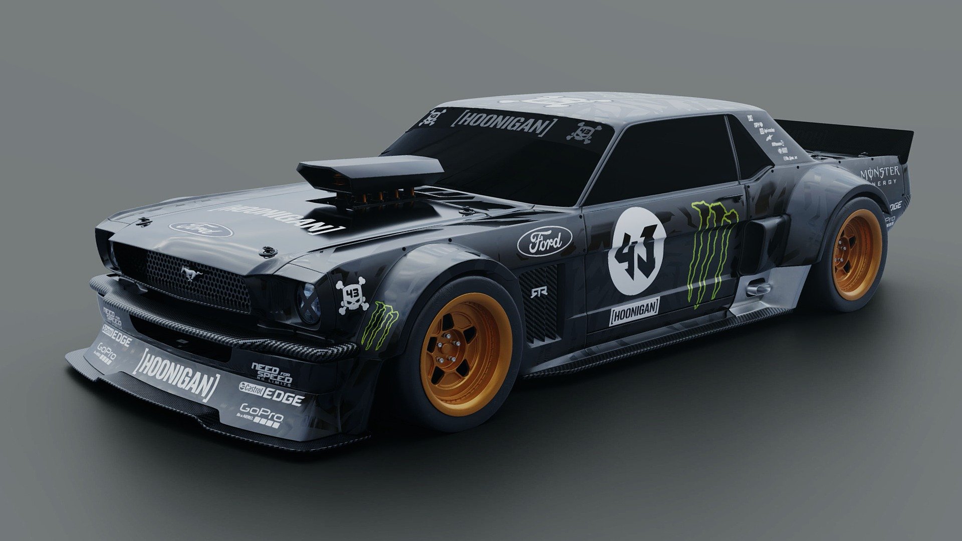 Hoonicorn Mustang RTR | Ken Block - 3D model by dr dark mt (@dr_dark_mt ...