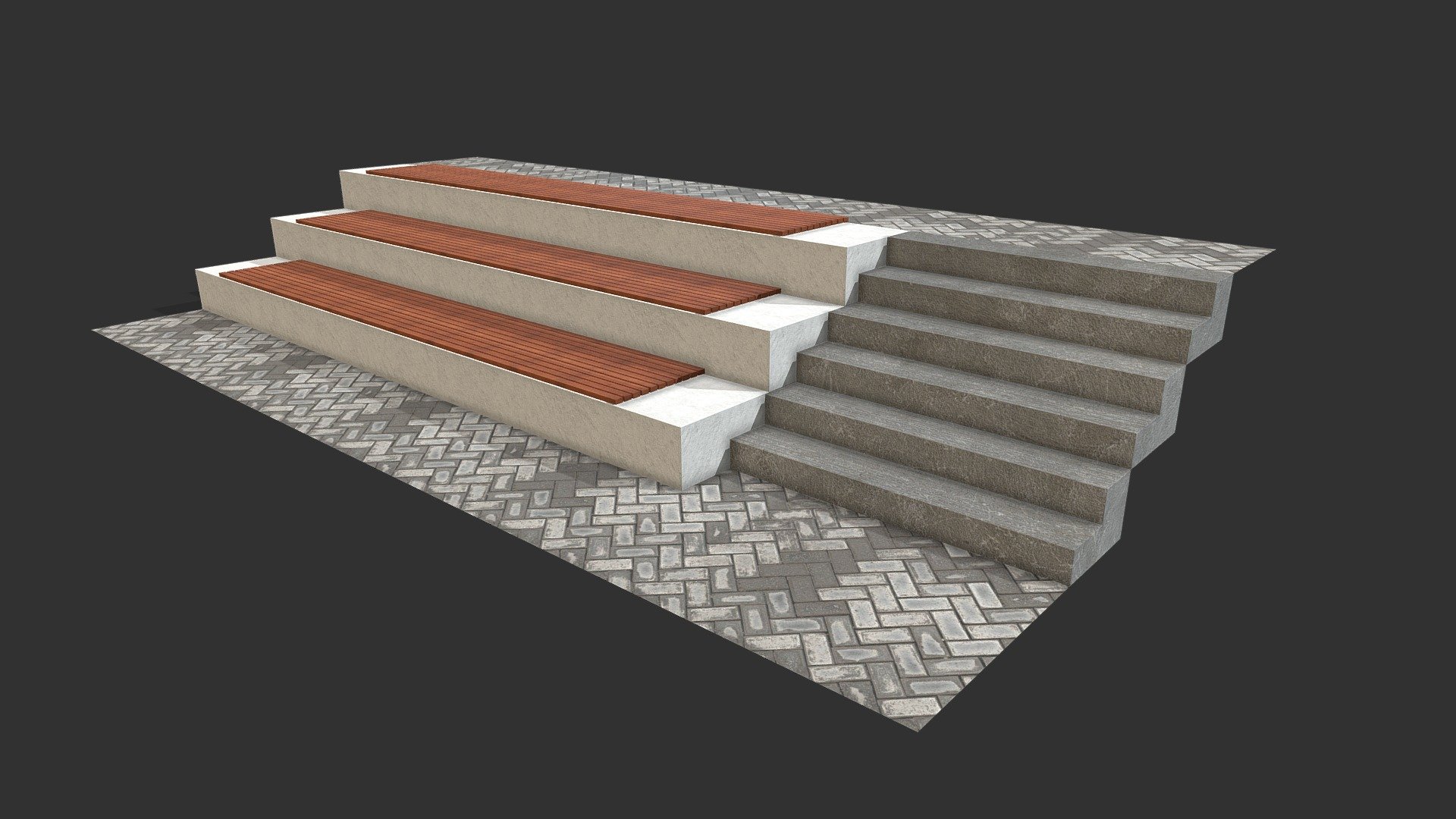 VERSA ANDES STEP BENCH - 3D model by VERSA STREET FURNITURE (@VERSA ...
