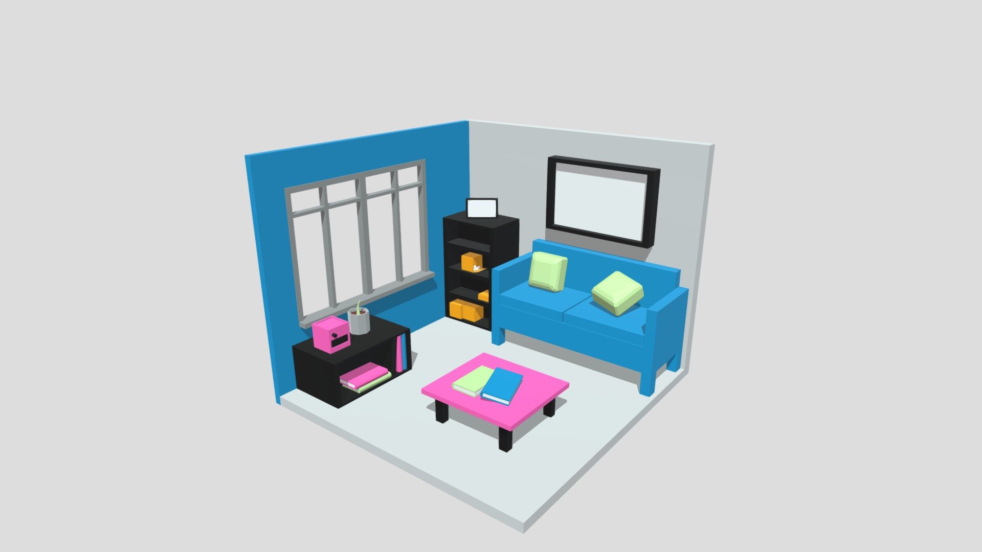 Low poly living room - Download Free 3D model by mayco001 [18c5d20 ...
