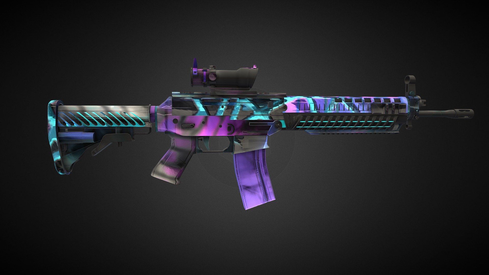 SG 553 | Aurora - 3D model by Hailey van Erp (@haileyvanerp) [18c6486 ...