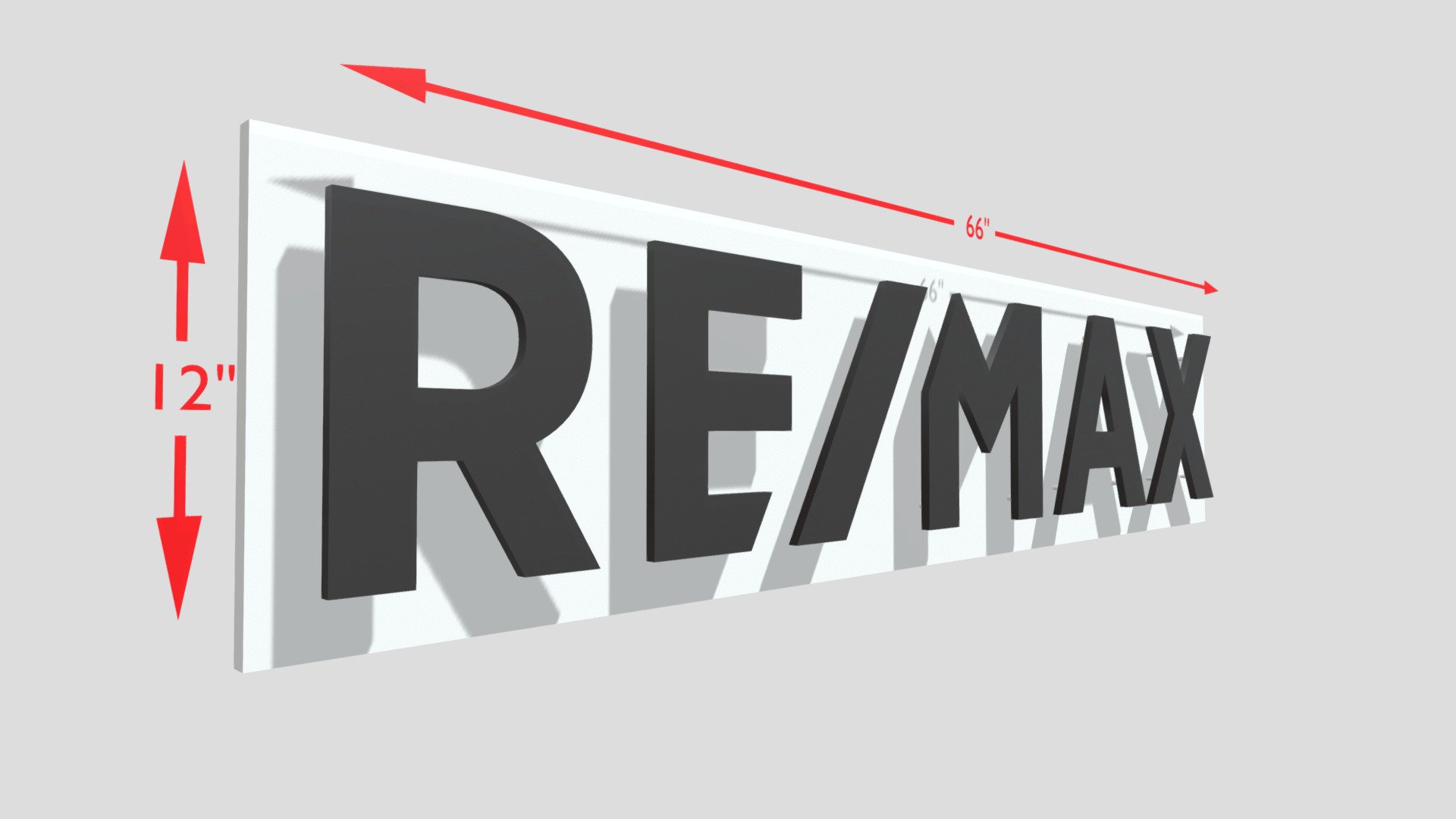 REMAX Office Sign - 3D model by Can West Legacy Inc. 3D Sept 2019 - Apr ...