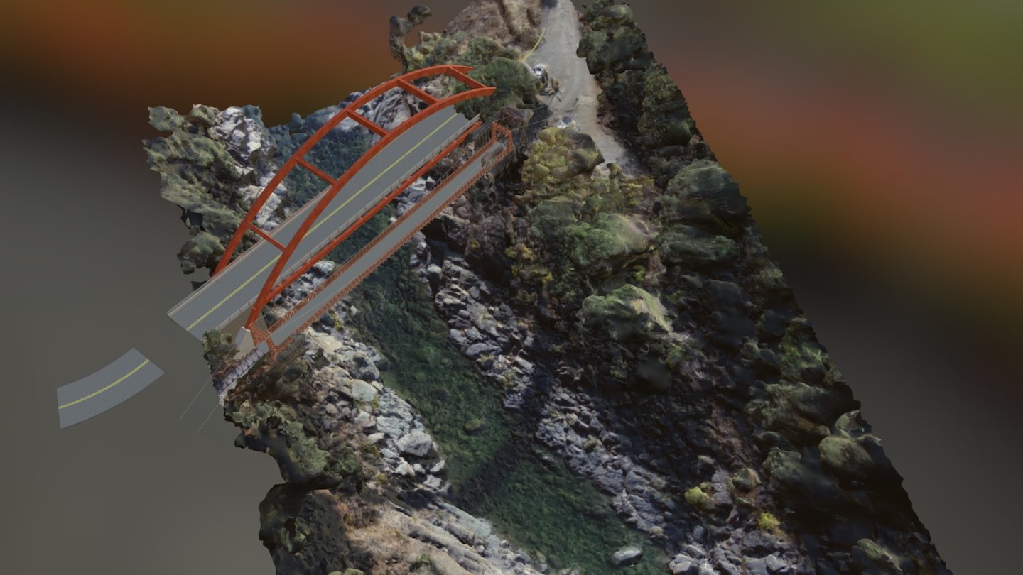 New Bridge over the American River - 3D model by Holdrege & Kull ...