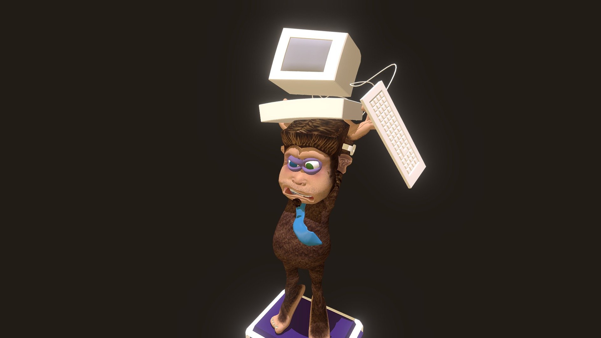 Coding Monkey - 3D model by TheWoodenBoy (@dw) [18caacf] - Sketchfab