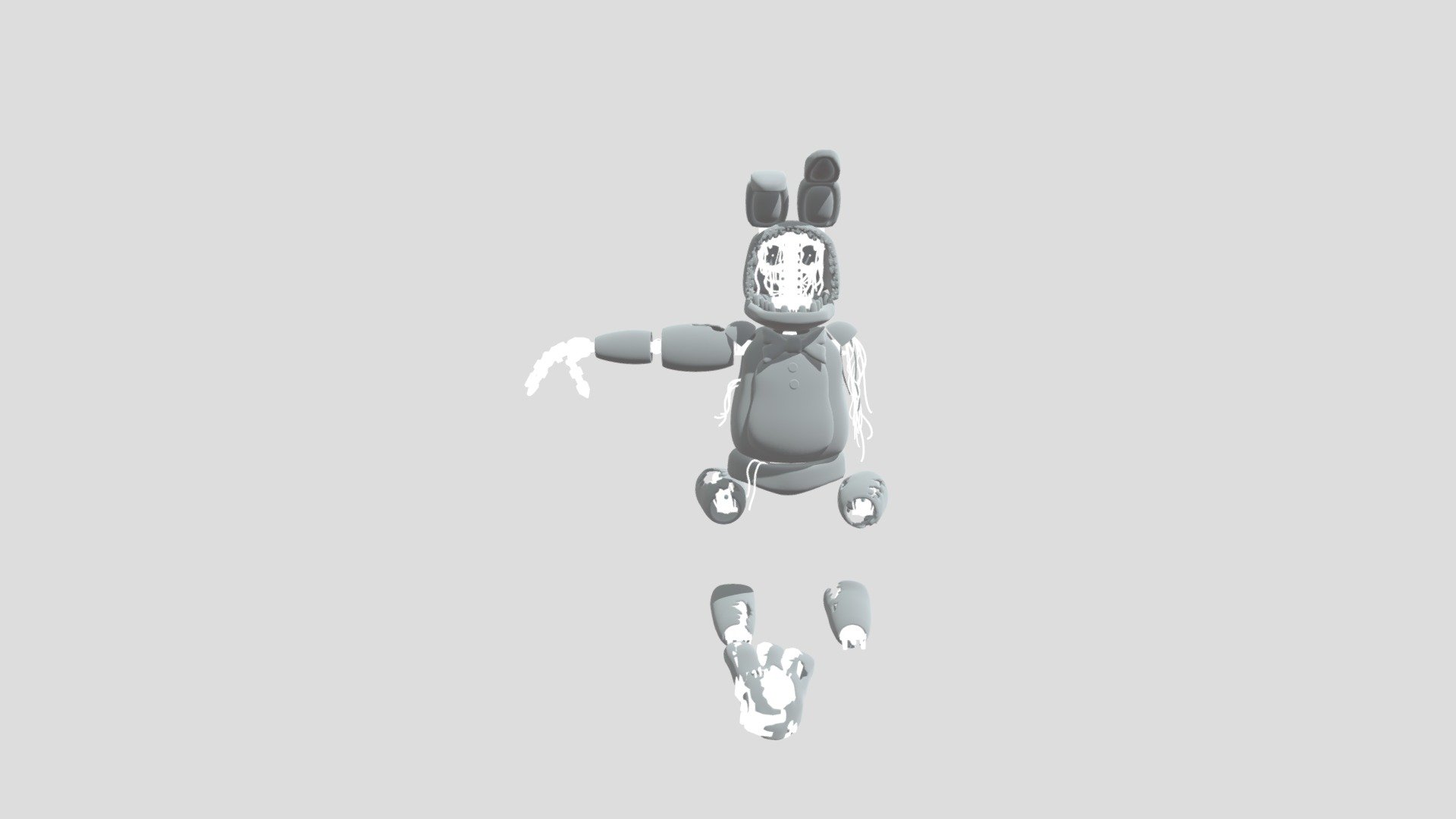 Withered Bonniethe Bunny - Download Free 3D model by 🍕 | Swizzie's | 🍕 ...