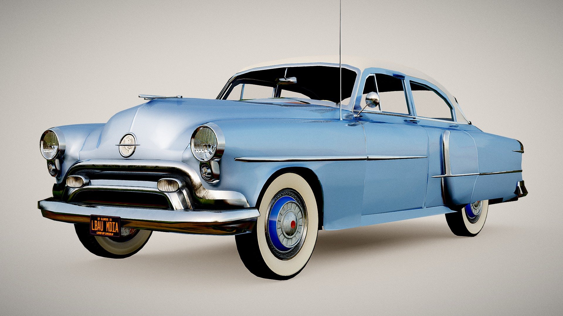 FREE 1953 American Sedan (Based on Oldsmobile) - Download Free 3D model ...
