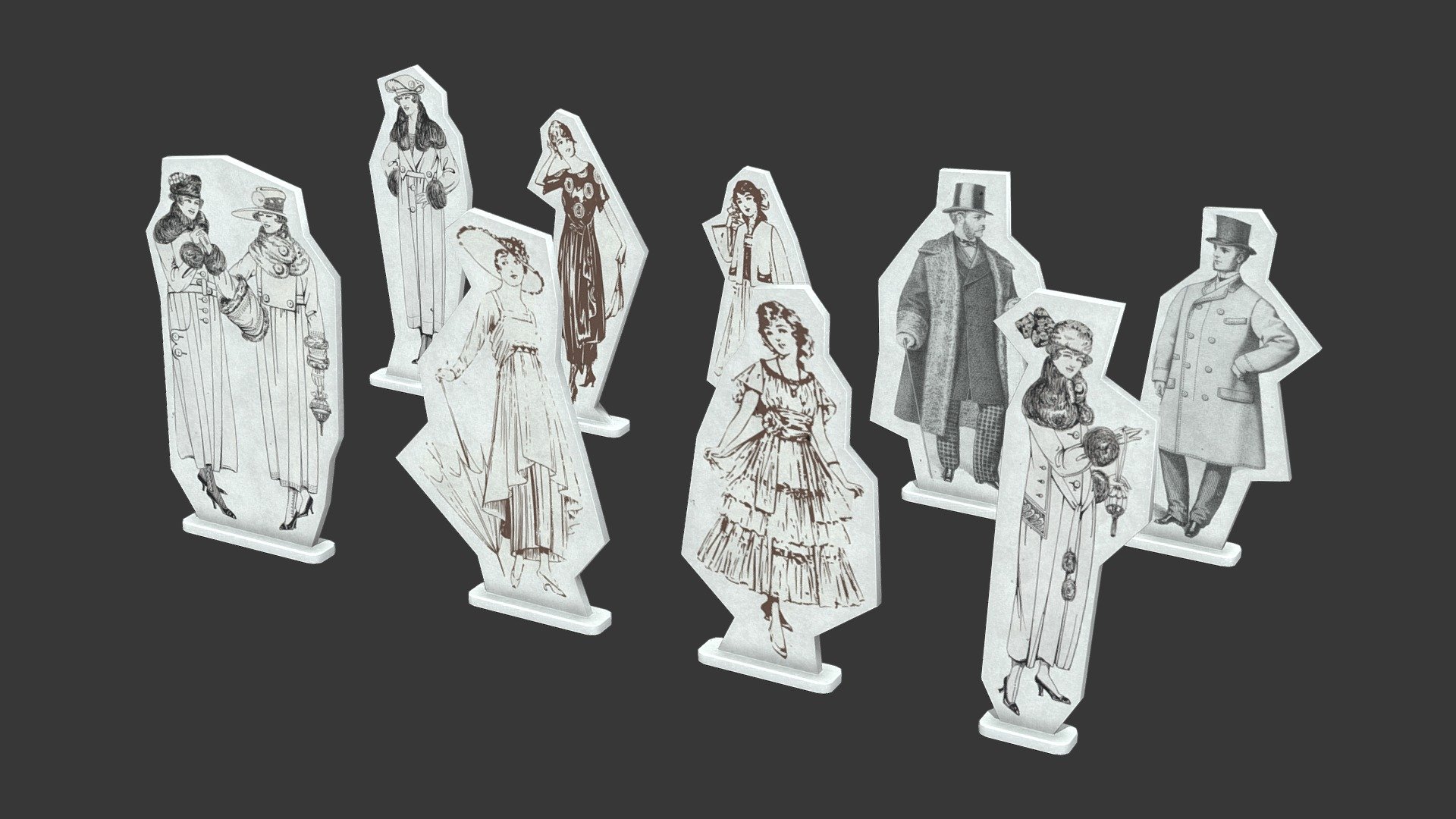 Human Figures - Vintage - Download Free 3D model by Pixels And Crafts ...
