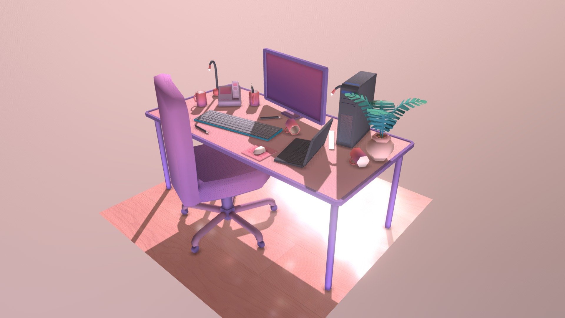 Low poly desk props - 3D model by Marie Celine (@marieceline) [18d1168 ...