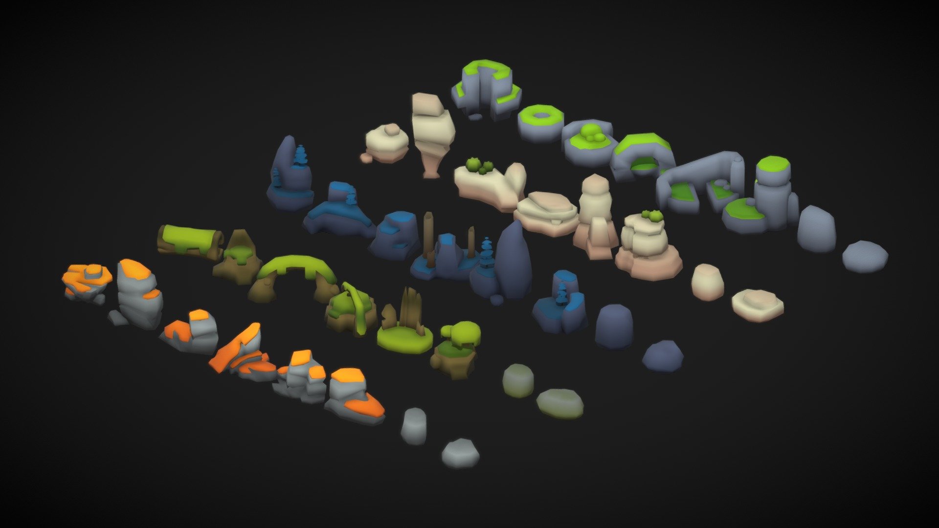 Stylized rock asset pack - Buy Royalty Free 3D model by Tramicful ...
